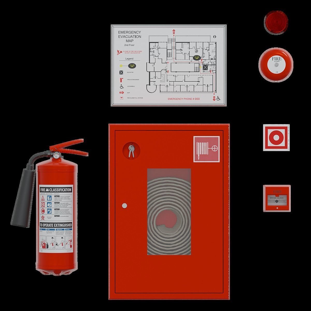 Fire Fighting System BLENDER 3D Model Cycles 3D model | CGTrader