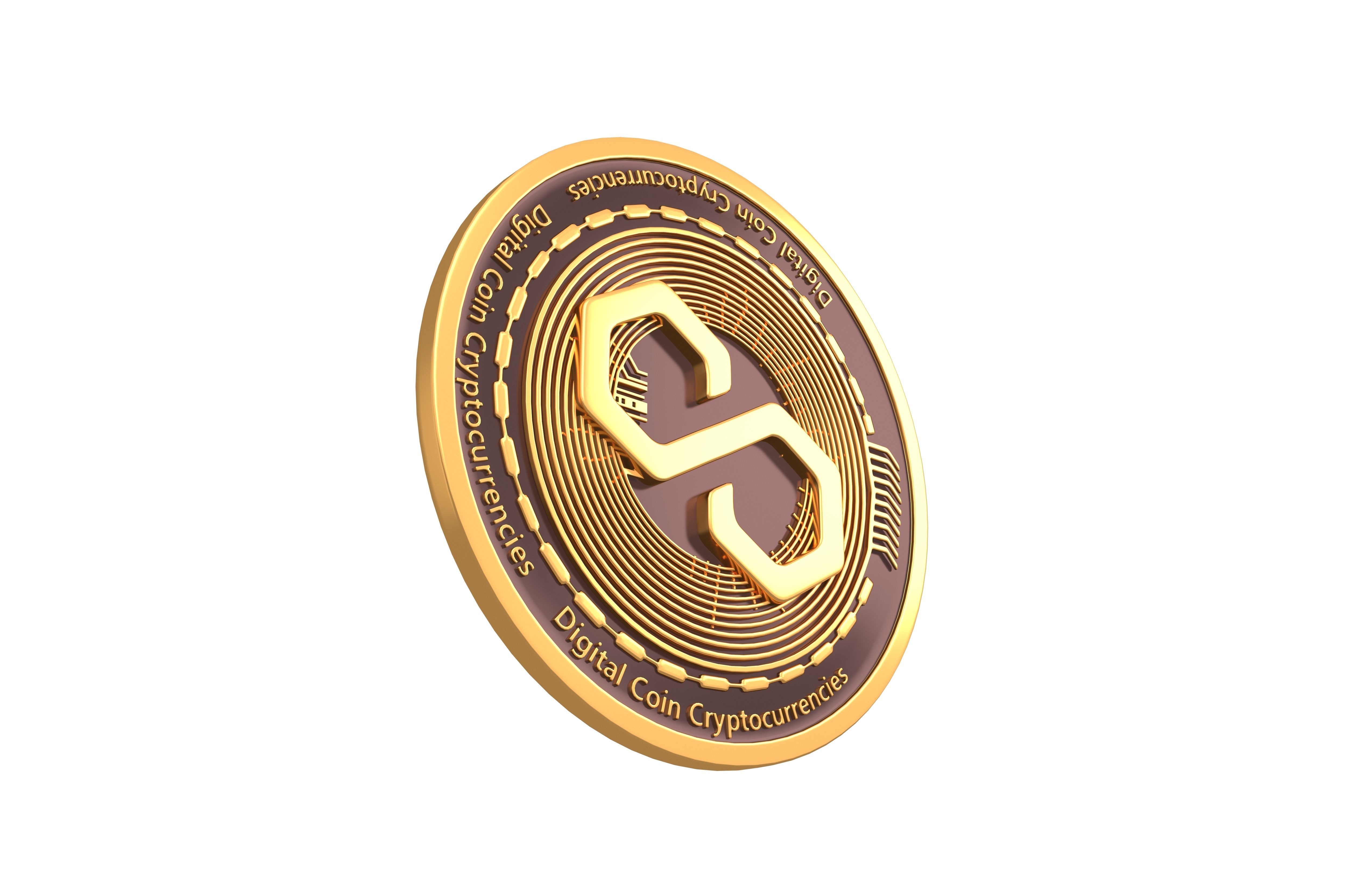 Polygon Coin v3 001 3D model | CGTrader