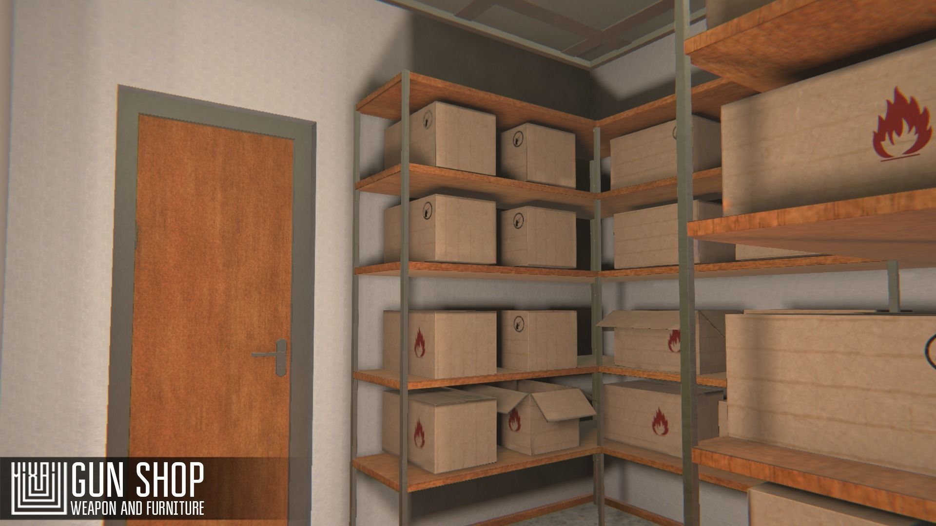 3D model Gun Shop - weapon and furniture VR / AR / low-poly | CGTrader