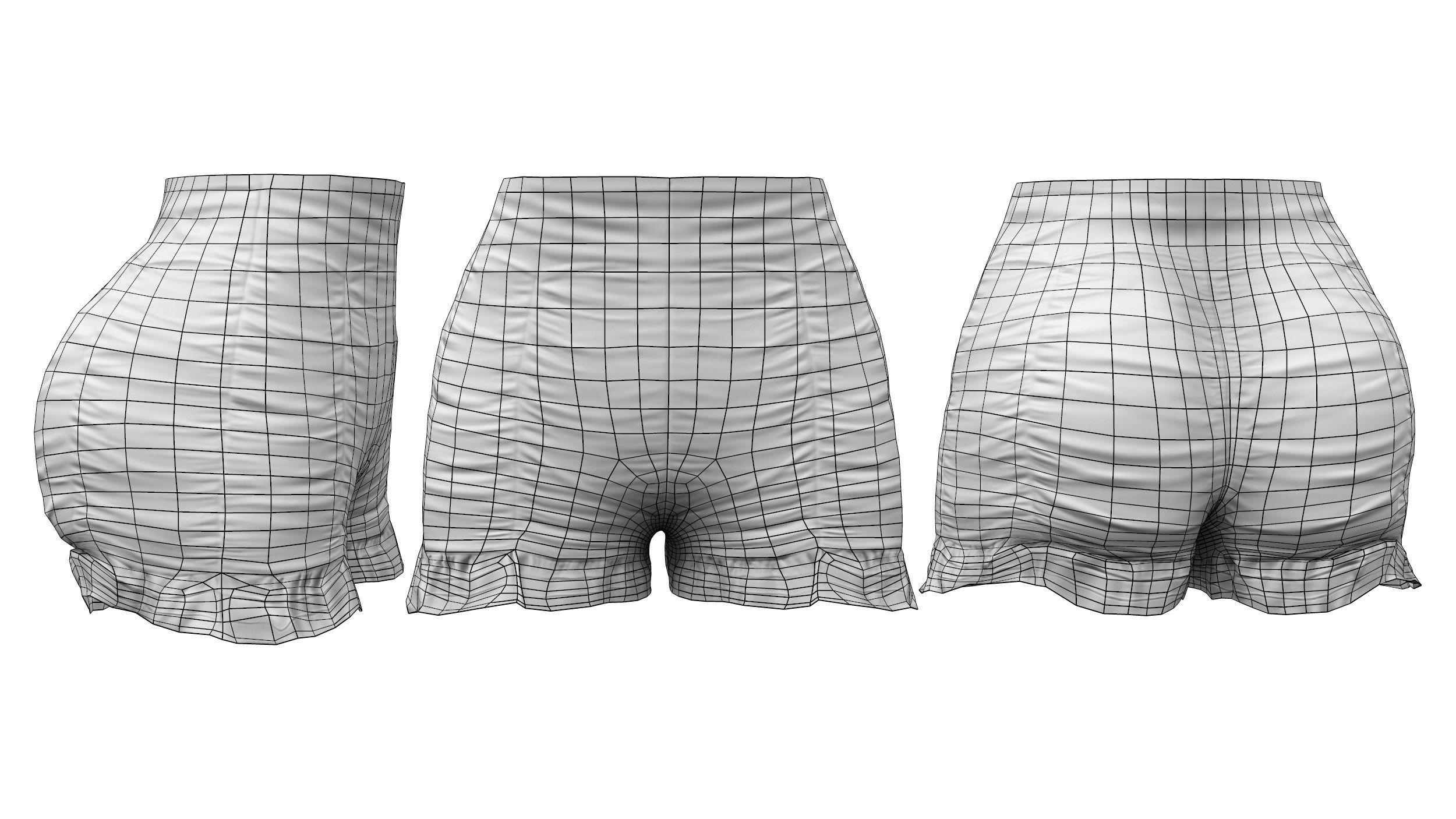 3D model Wrinkle Shorts VR / AR / low-poly | CGTrader