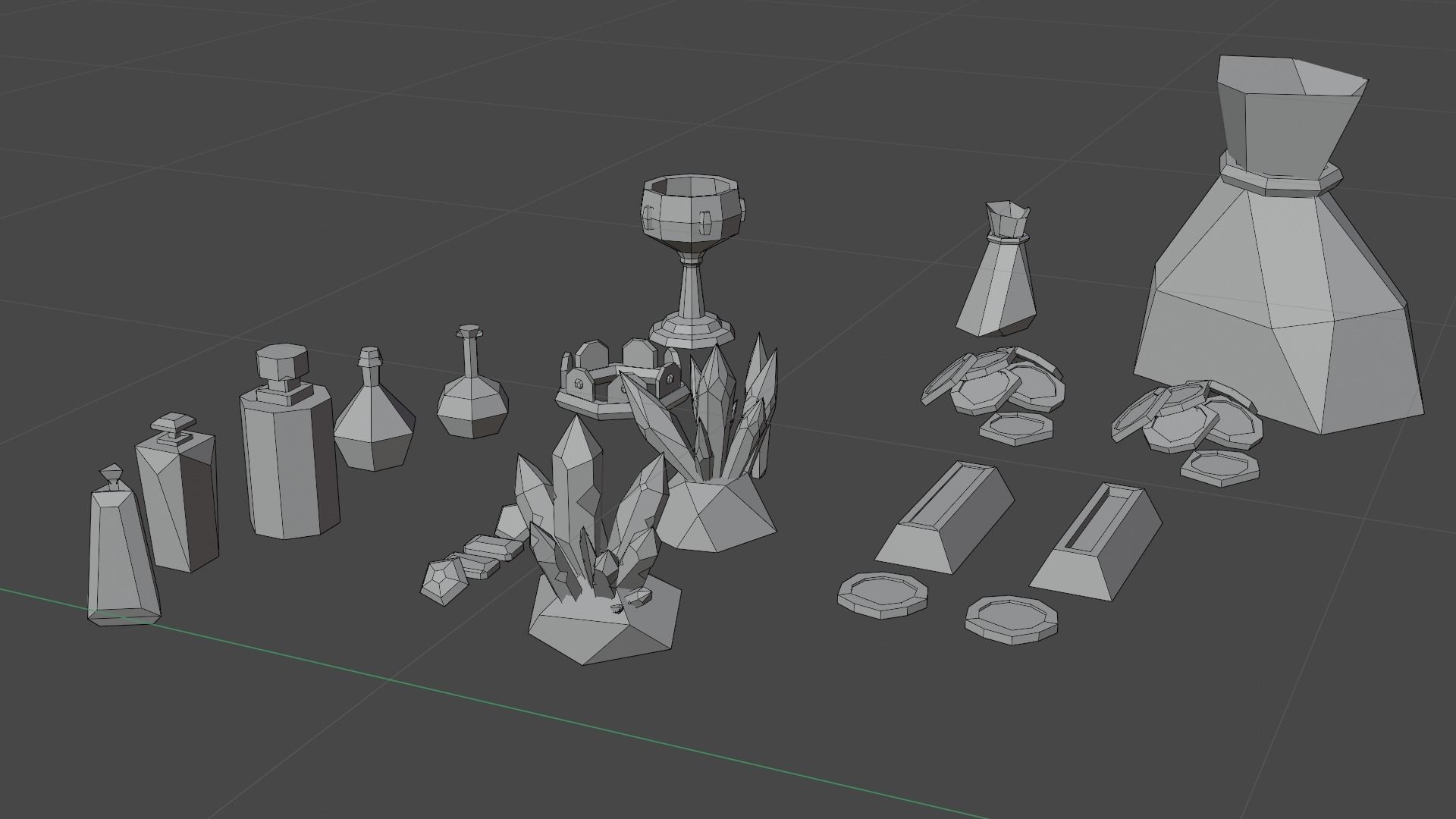 90 Low Poly Models Pack Game Ready free VR / AR / low-poly 3D model ...