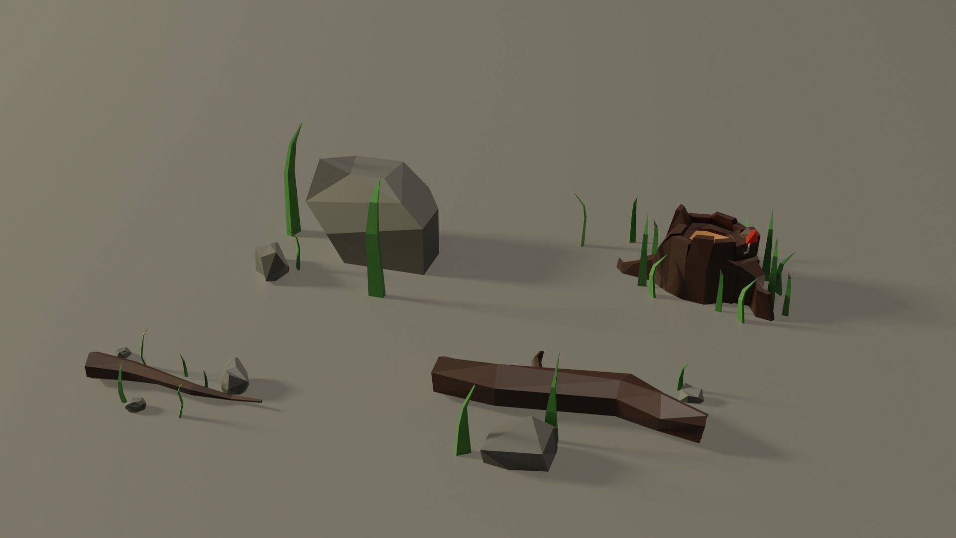 90 Low Poly Models Pack Game Ready free VR / AR / low-poly 3D model ...