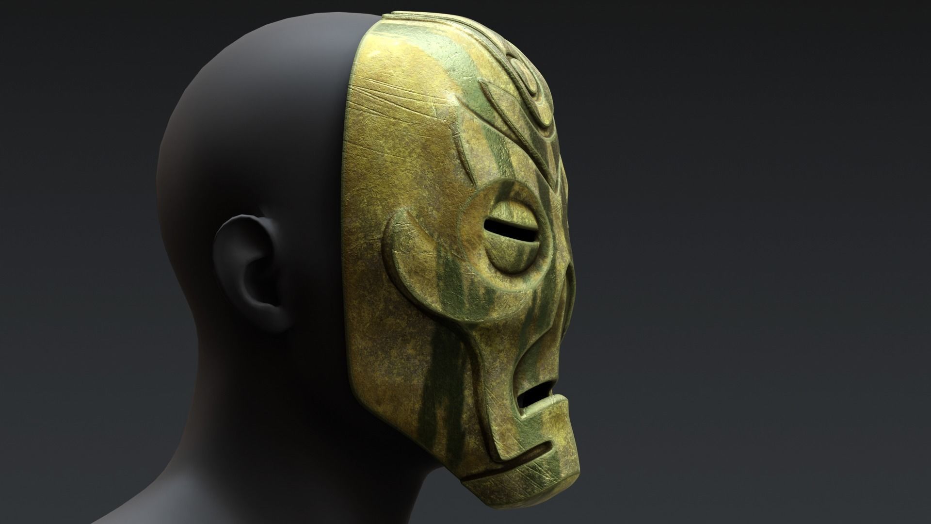 Skyrim Dragon Priest Mask - Otar 3D model | CGTrader
