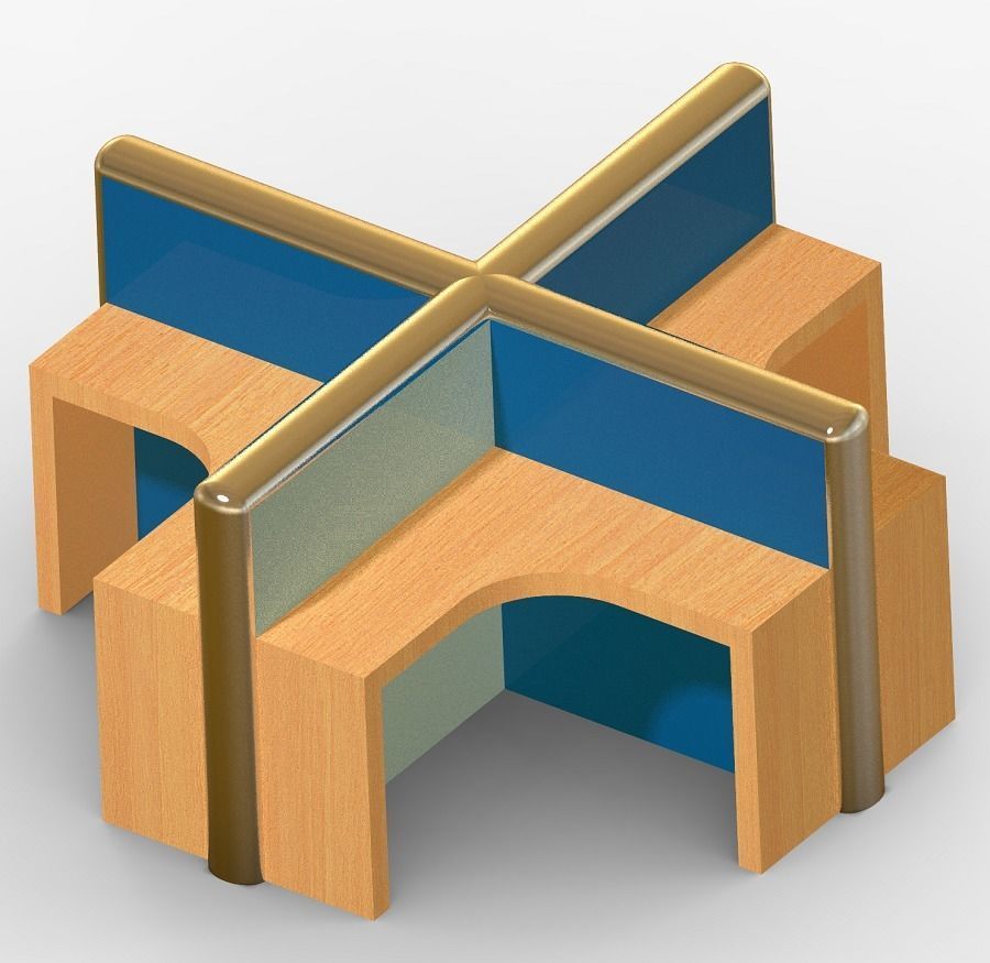 Classic Modular Workstation 3D model 3D printable | CGTrader