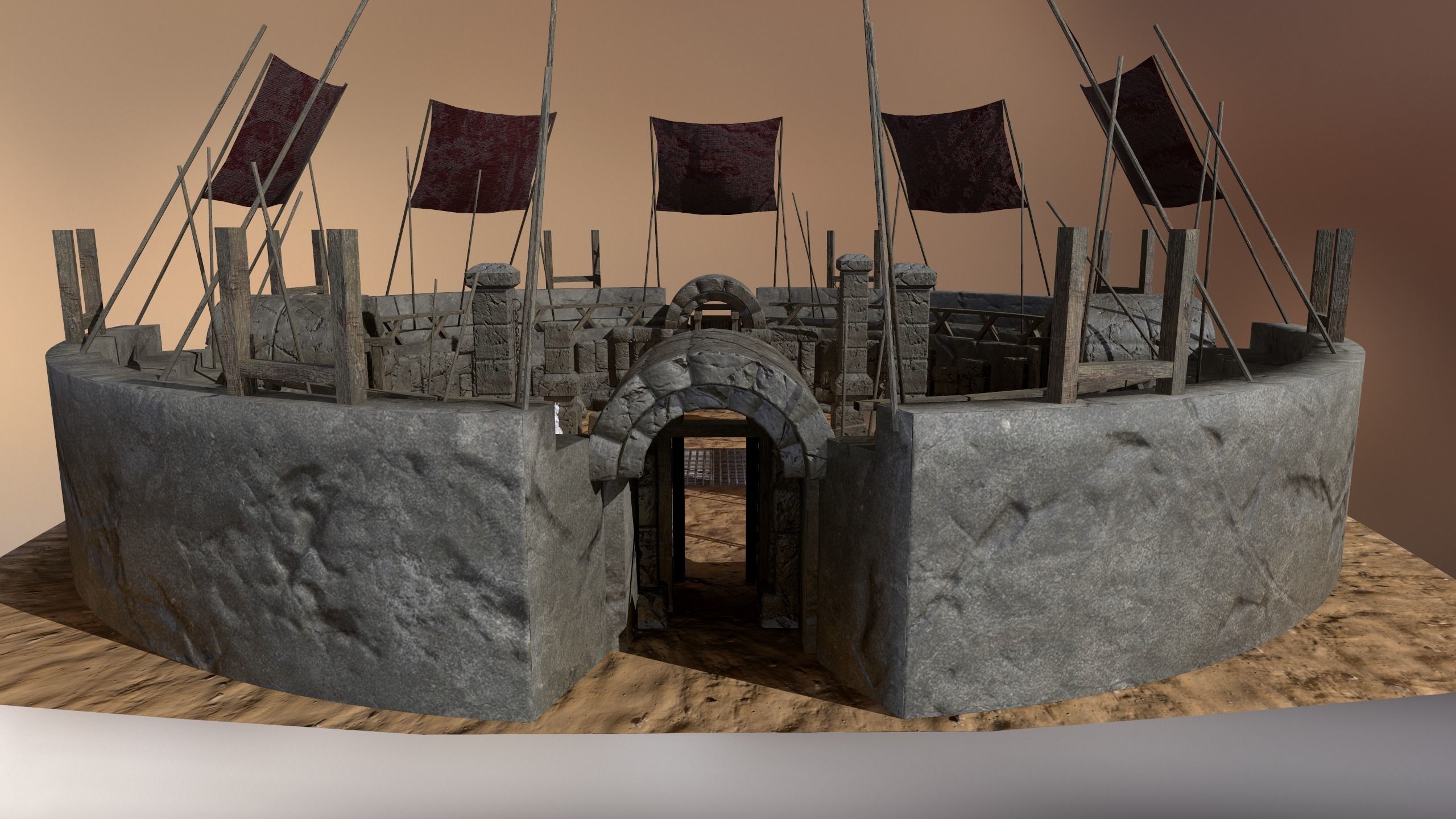 3D model Gladiator Arena VR / AR / low-poly | CGTrader