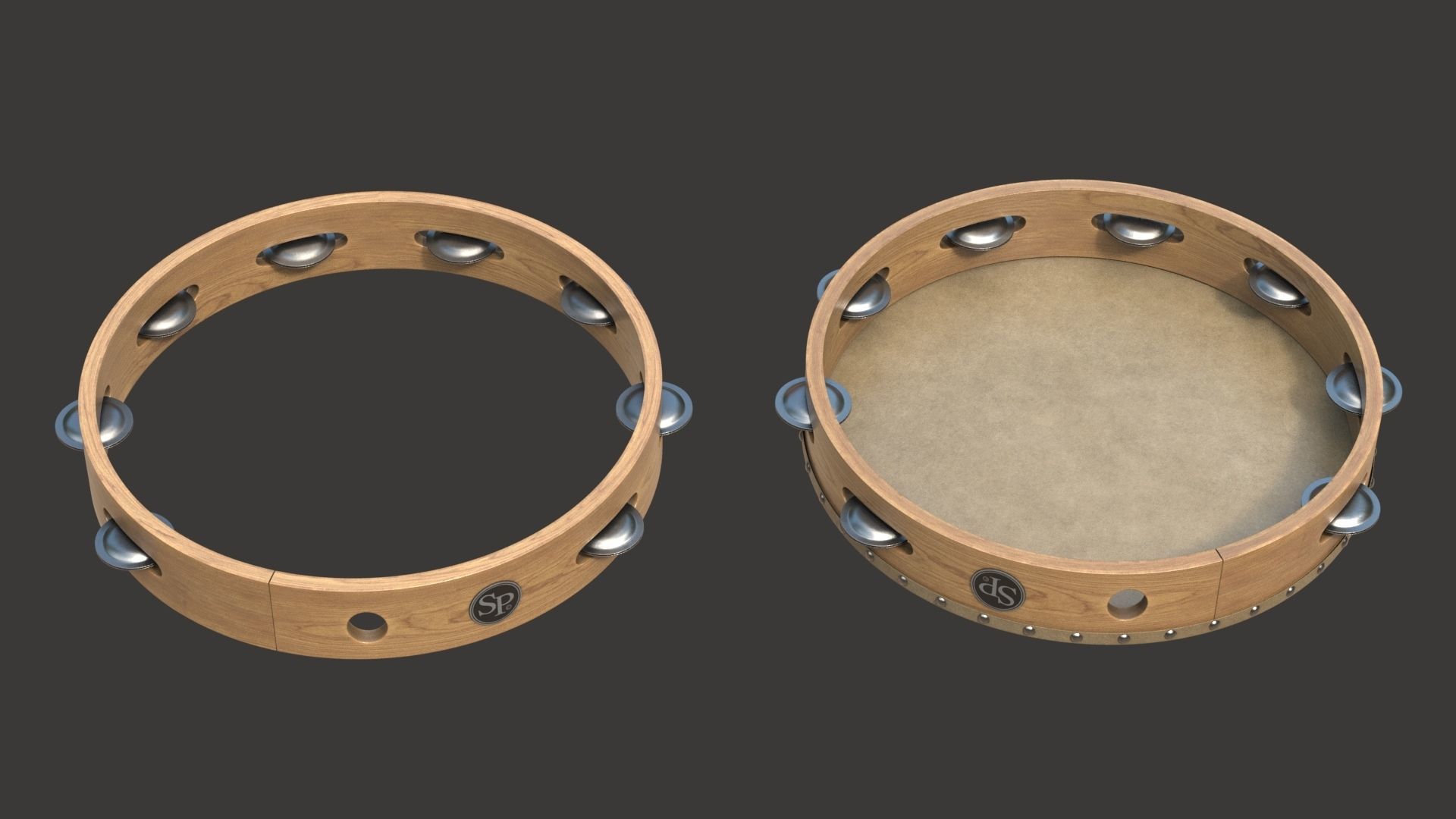 Tambourine 3D model | CGTrader