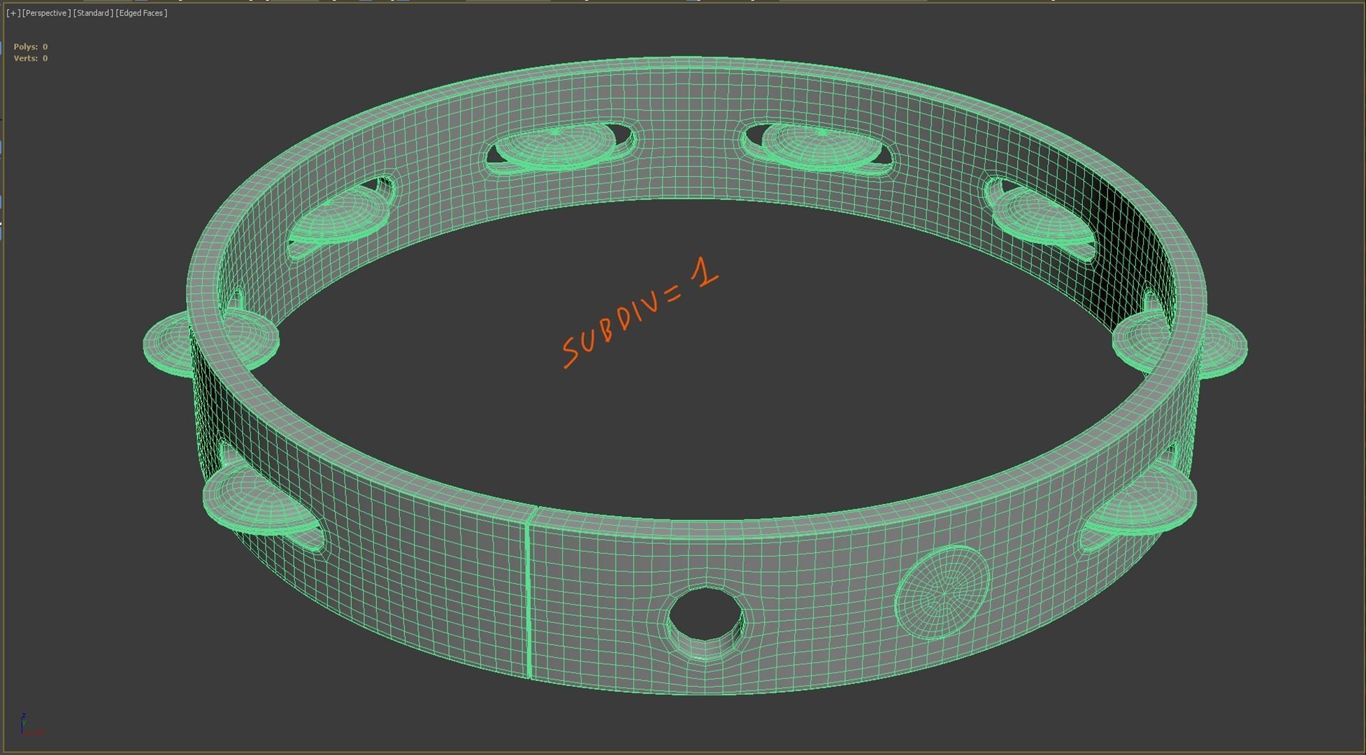 Tambourine 3D model | CGTrader
