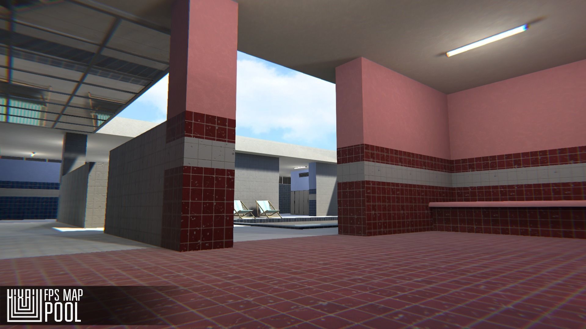 3D model FPS map - pool VR / AR / low-poly | CGTrader