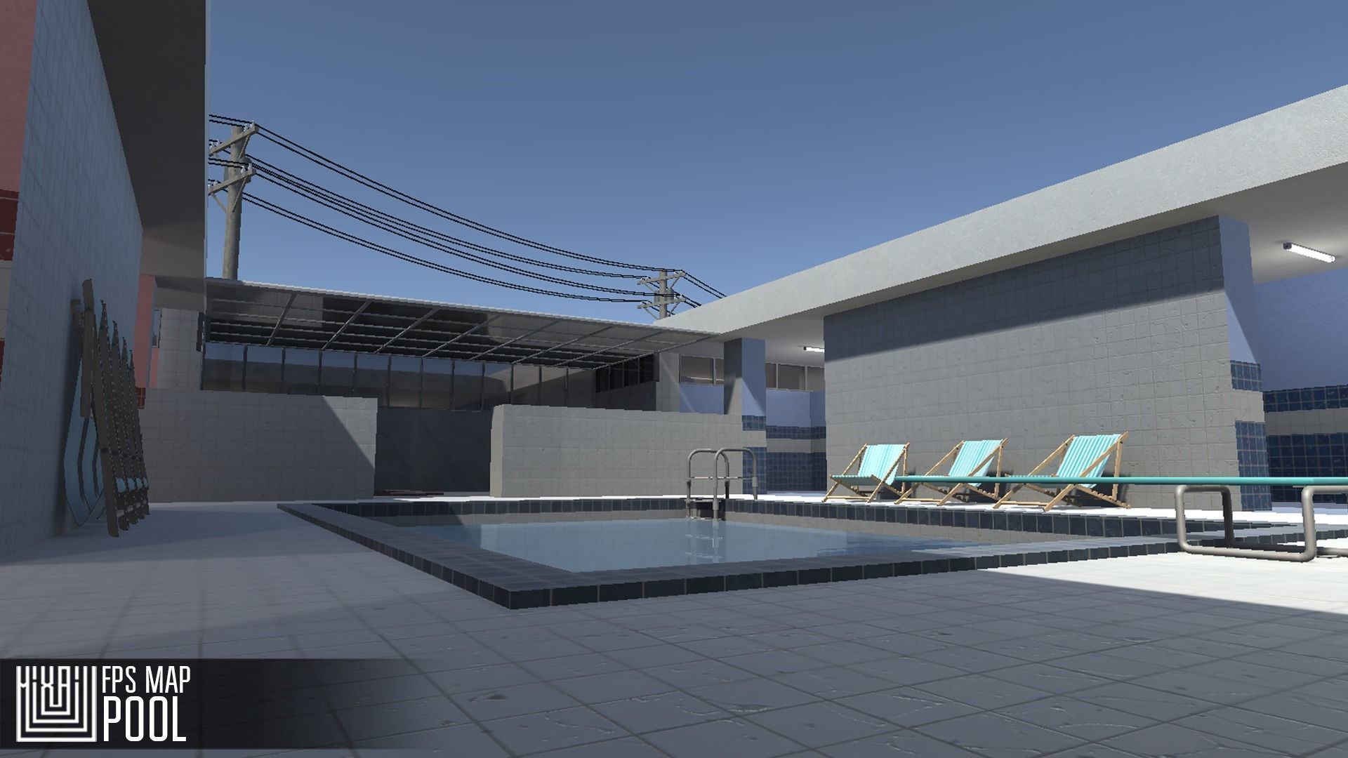 3D model FPS map - pool VR / AR / low-poly | CGTrader