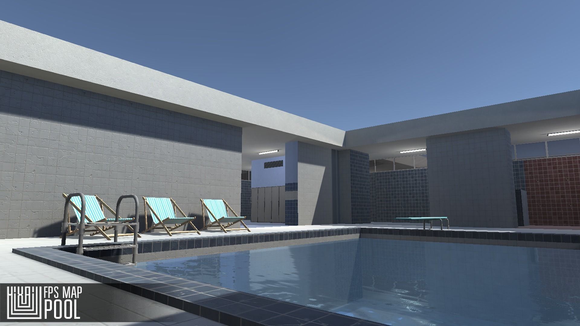 3D model FPS map - pool VR / AR / low-poly | CGTrader