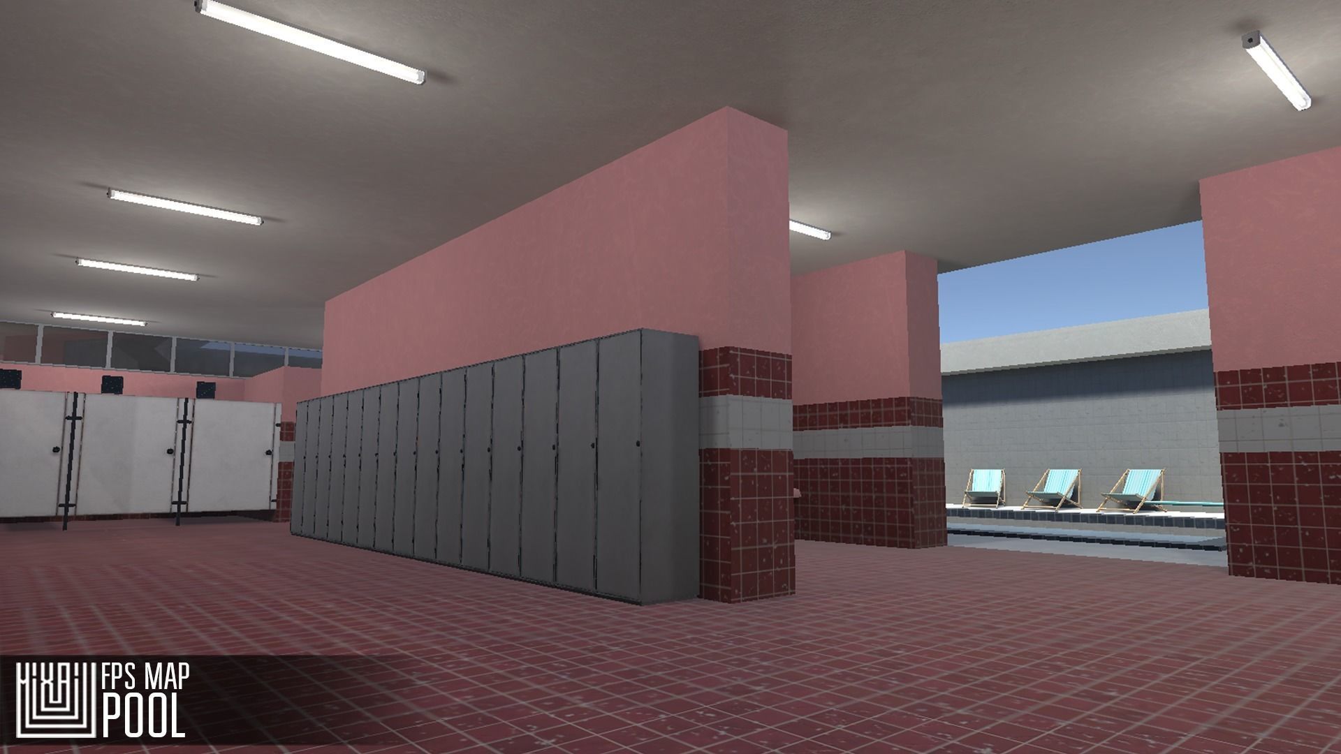 3D model FPS map - pool VR / AR / low-poly | CGTrader