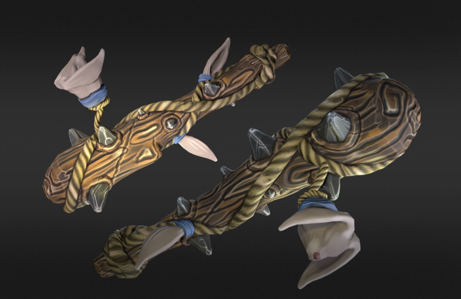 3D model Stylized Weapon Bat Low-Poly 3D Model VR / AR / low-poly ...