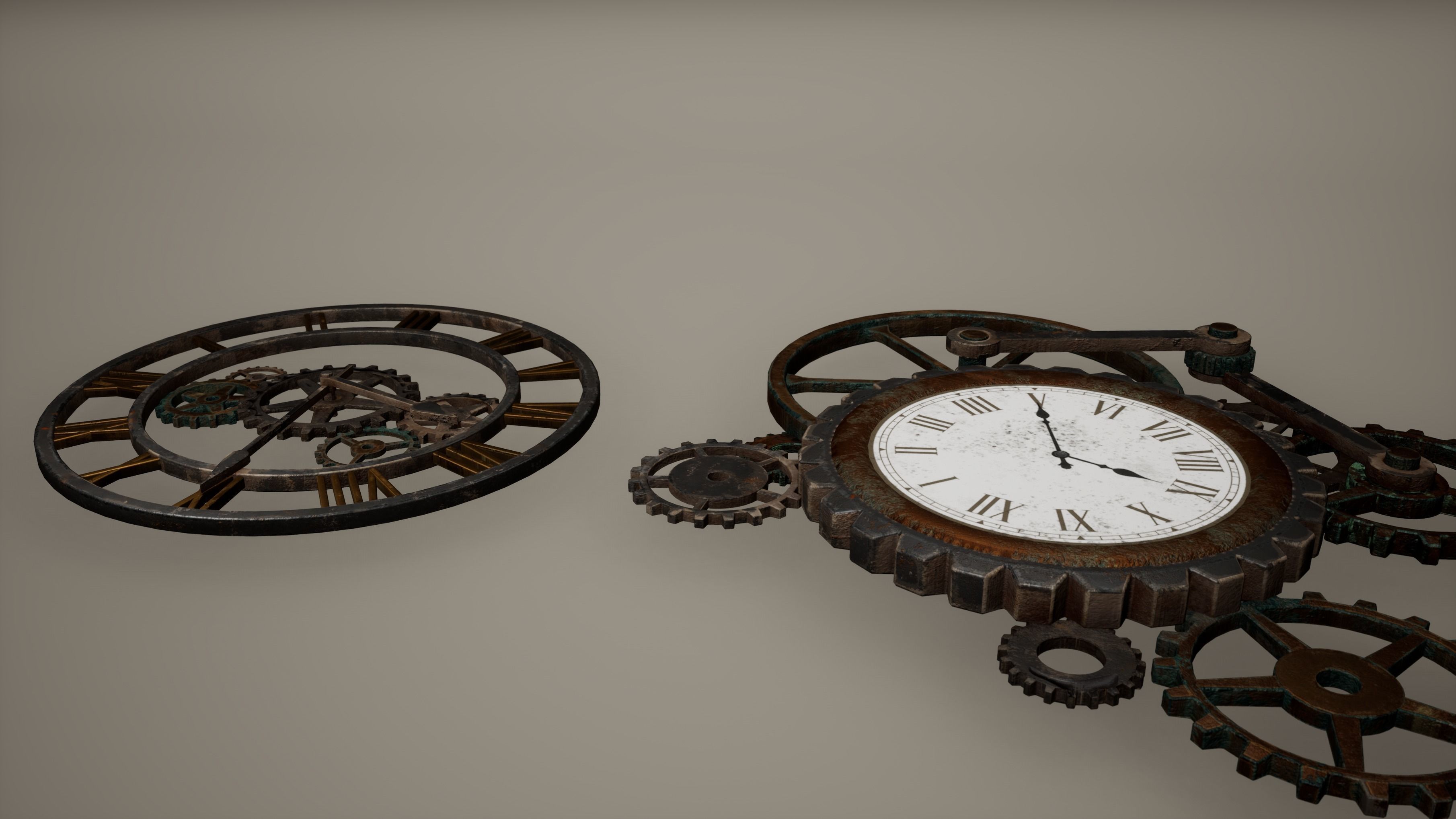 3D model Gear Clock Low poly Game Ready VR / AR / low-poly | CGTrader