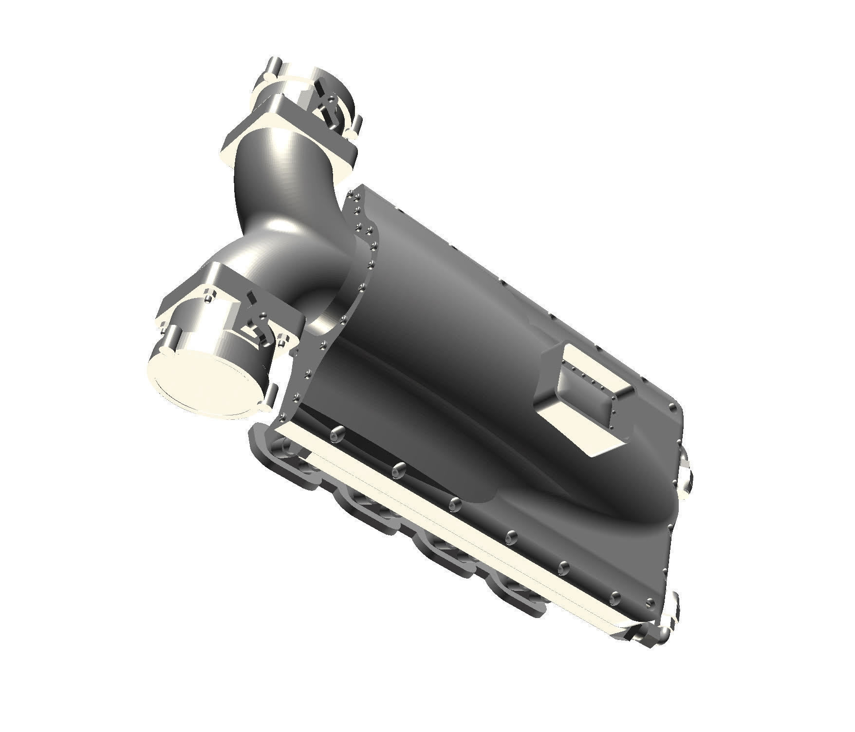 Pro Mod V8 Twin Turbo Intake Manifold Hemi BBC SBC 3D model 3D ...