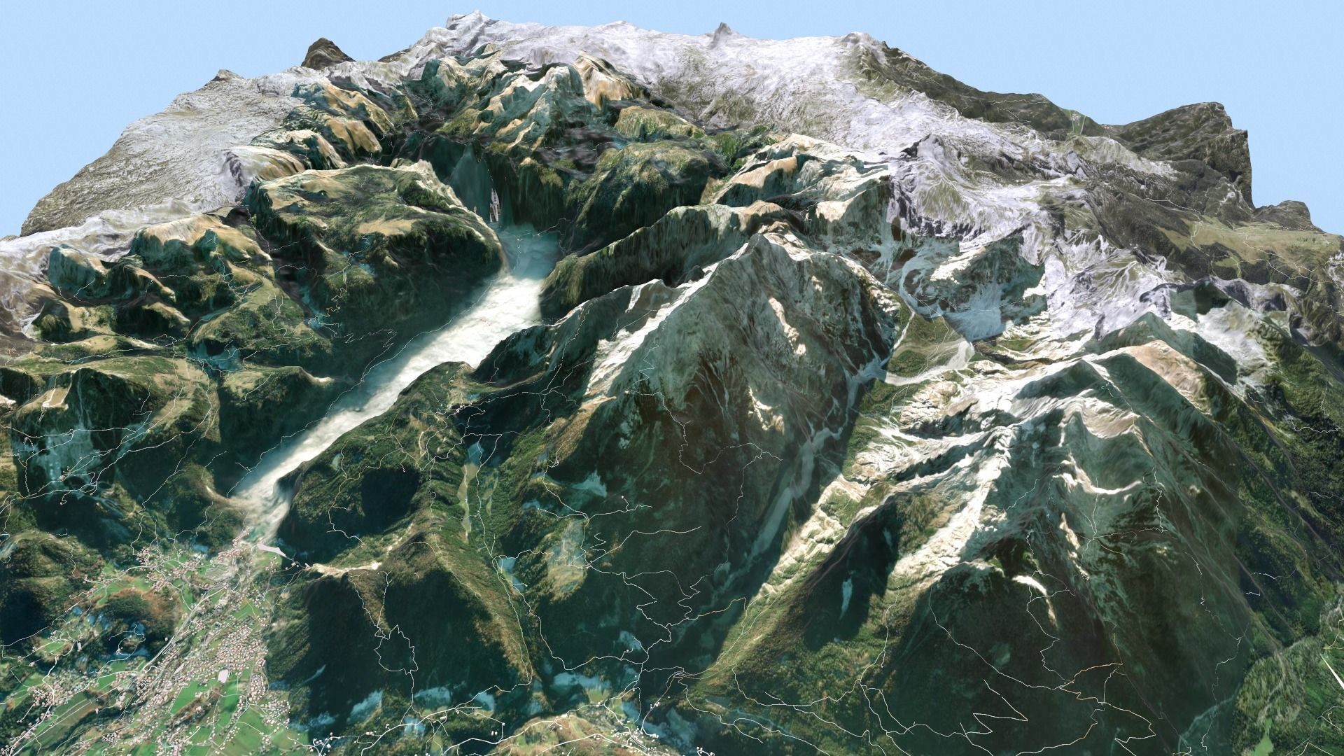 Mountain landscape Alps Switzerland 3D model | CGTrader
