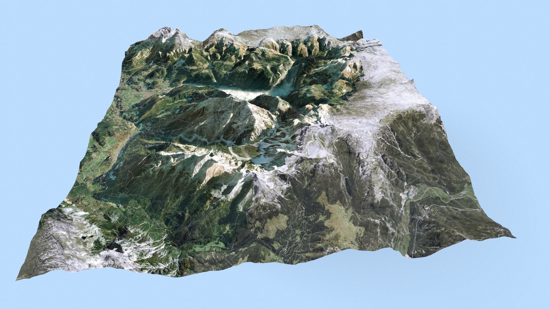 Mountain landscape Alps Switzerland 3D model | CGTrader