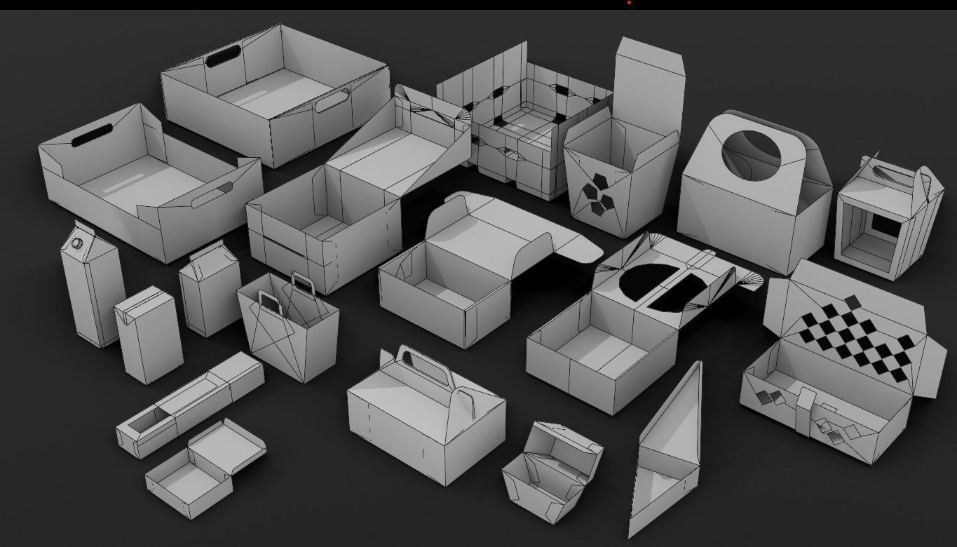 3D model Package Box Collection VR / AR / low-poly | CGTrader