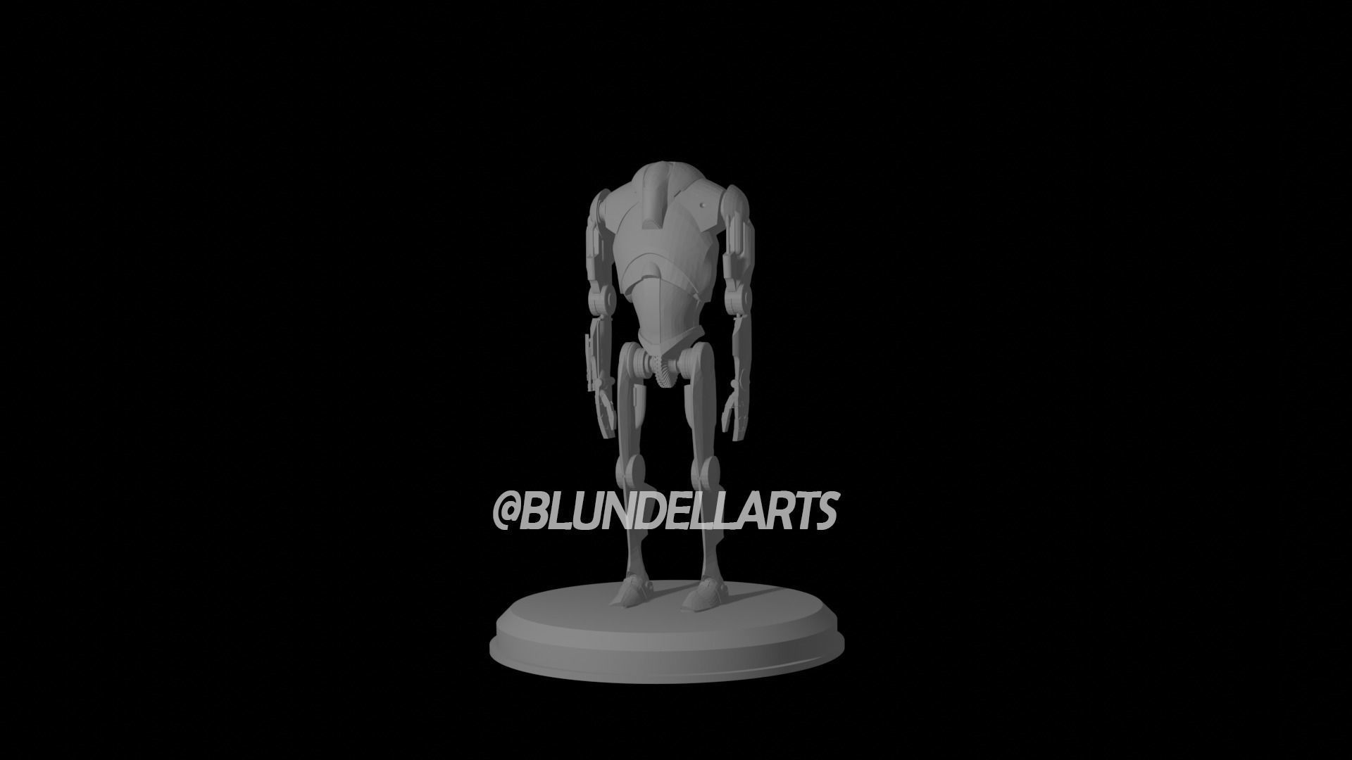 B2 Super Battle Droid Star Wars Battlefront STL 3D model 3D printable ...