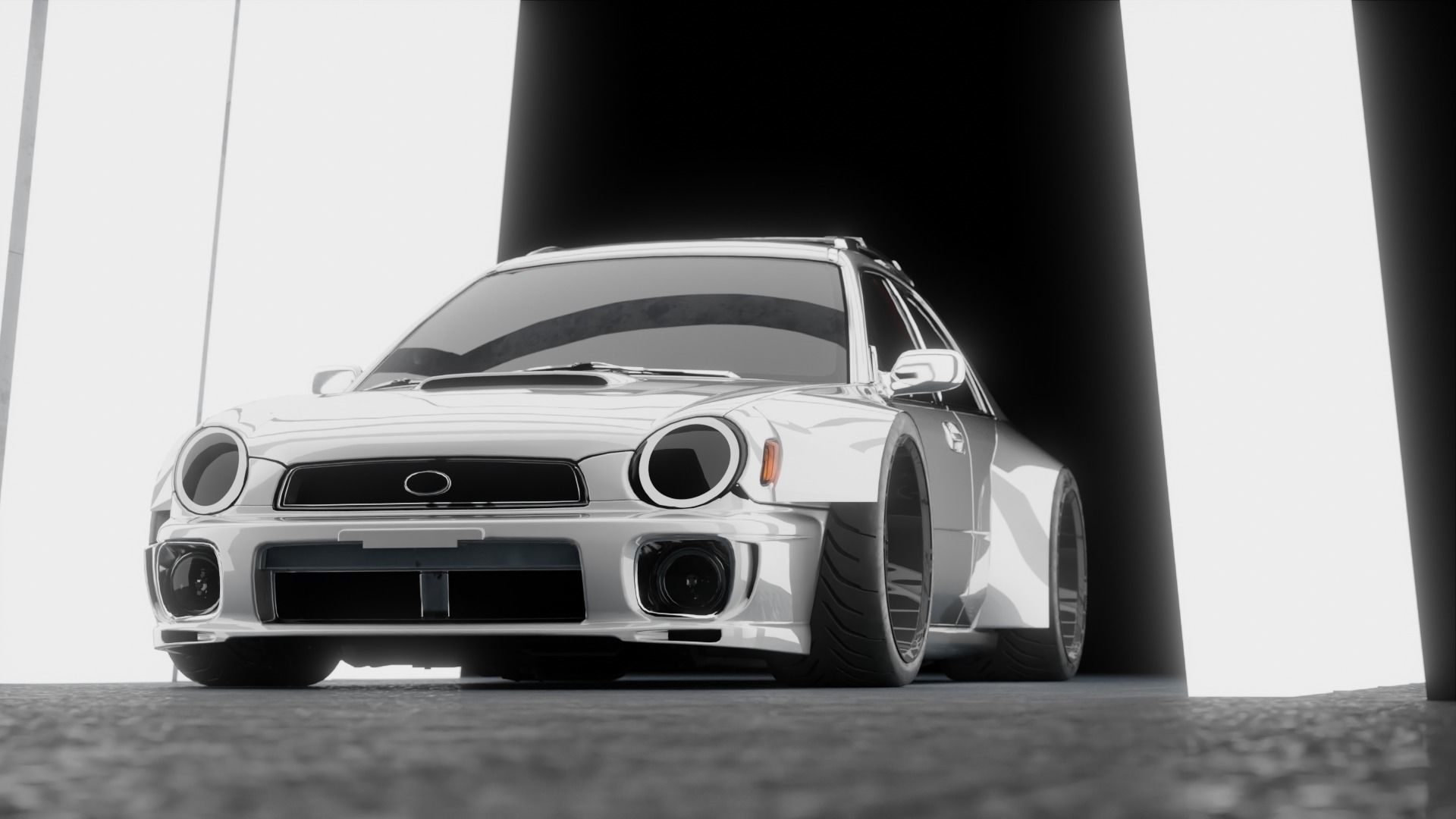 2002 Subaru Impreza WRX Widebody 3D model | CGTrader