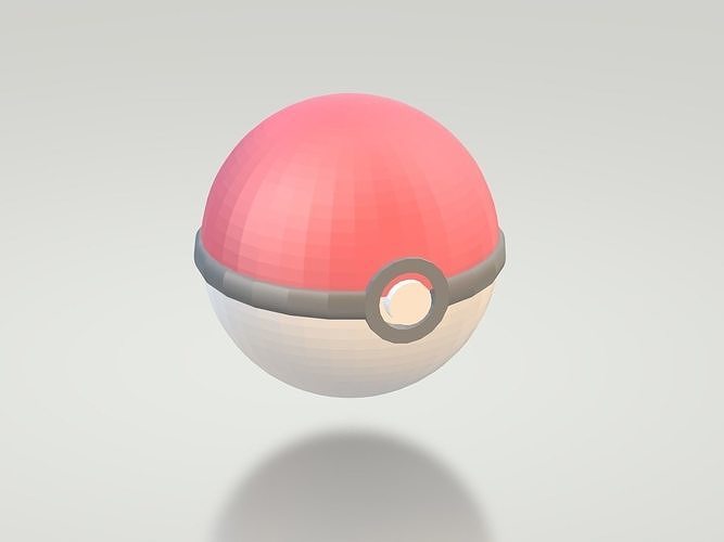 Pokeball from Pokemon free 3D model | CGTrader