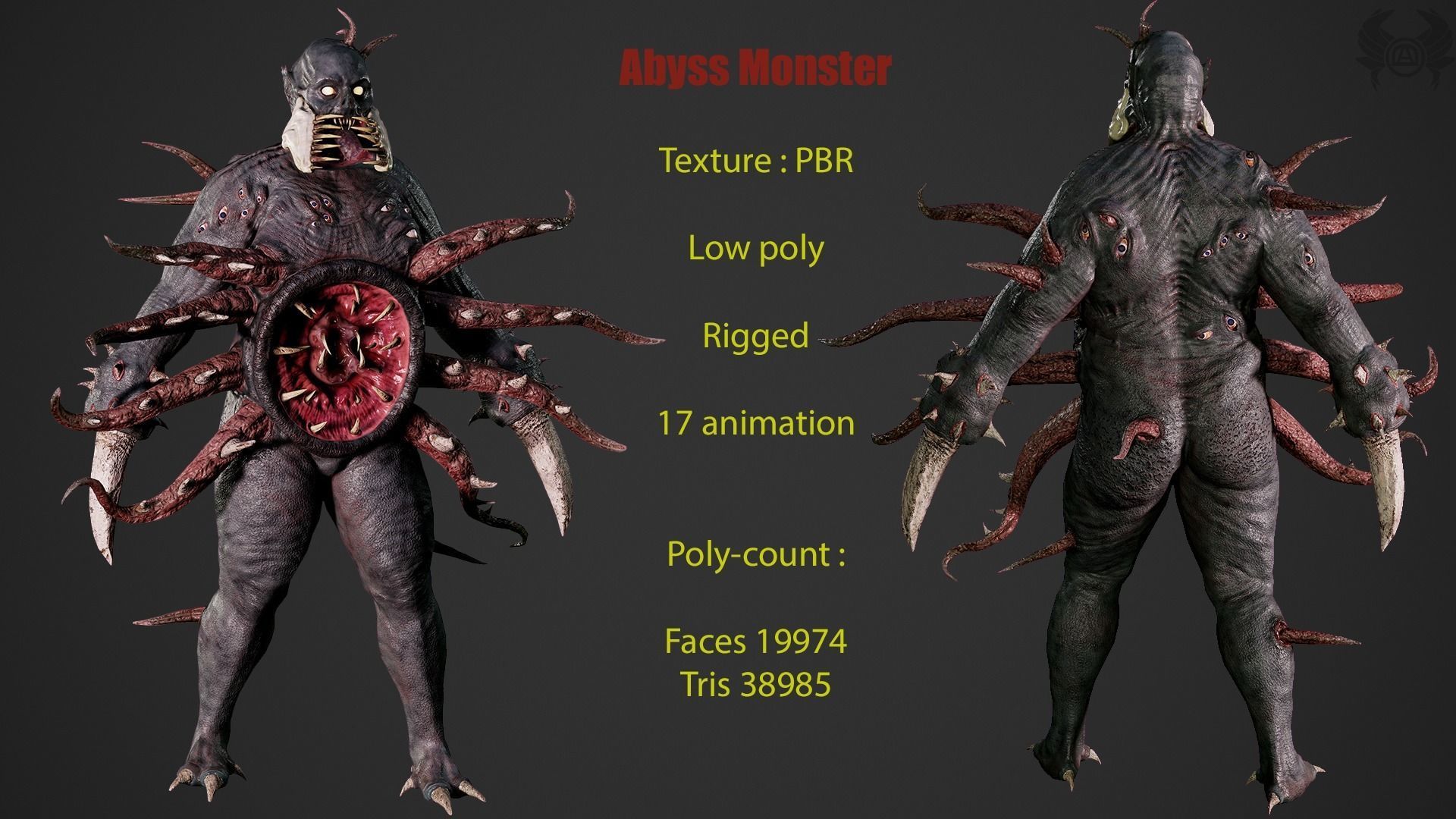 3D model Abyss Monster VR / AR / low-poly | CGTrader
