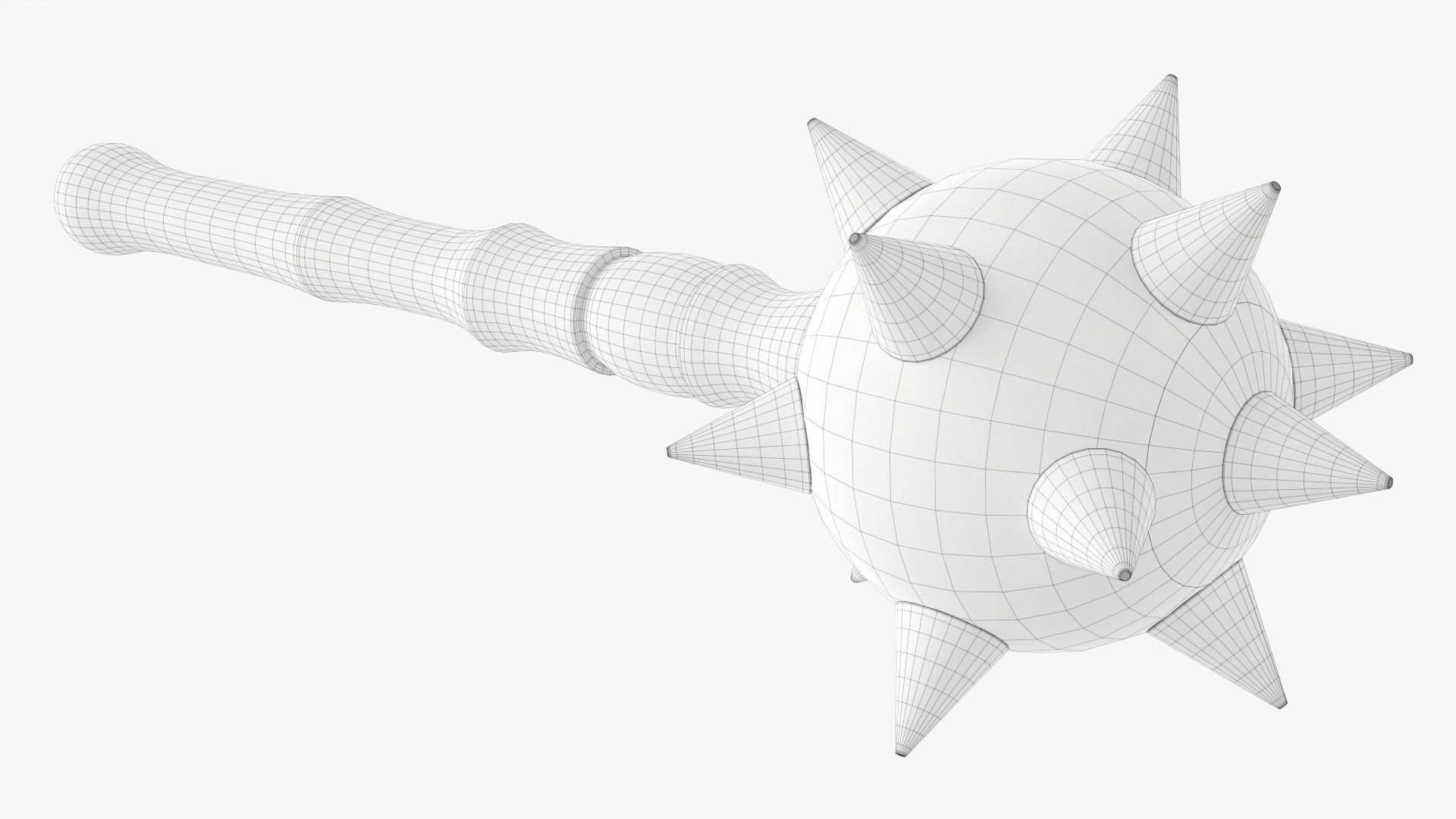 Spiked ball mace medieval 3D model | CGTrader