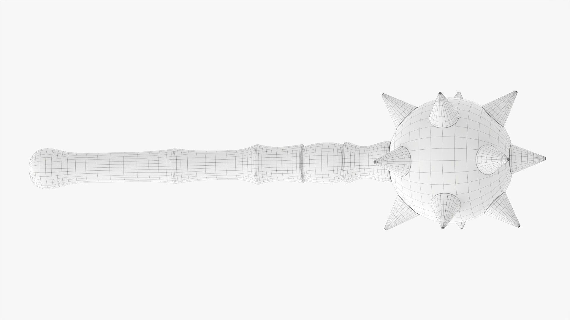 Spiked ball mace medieval 3D model | CGTrader