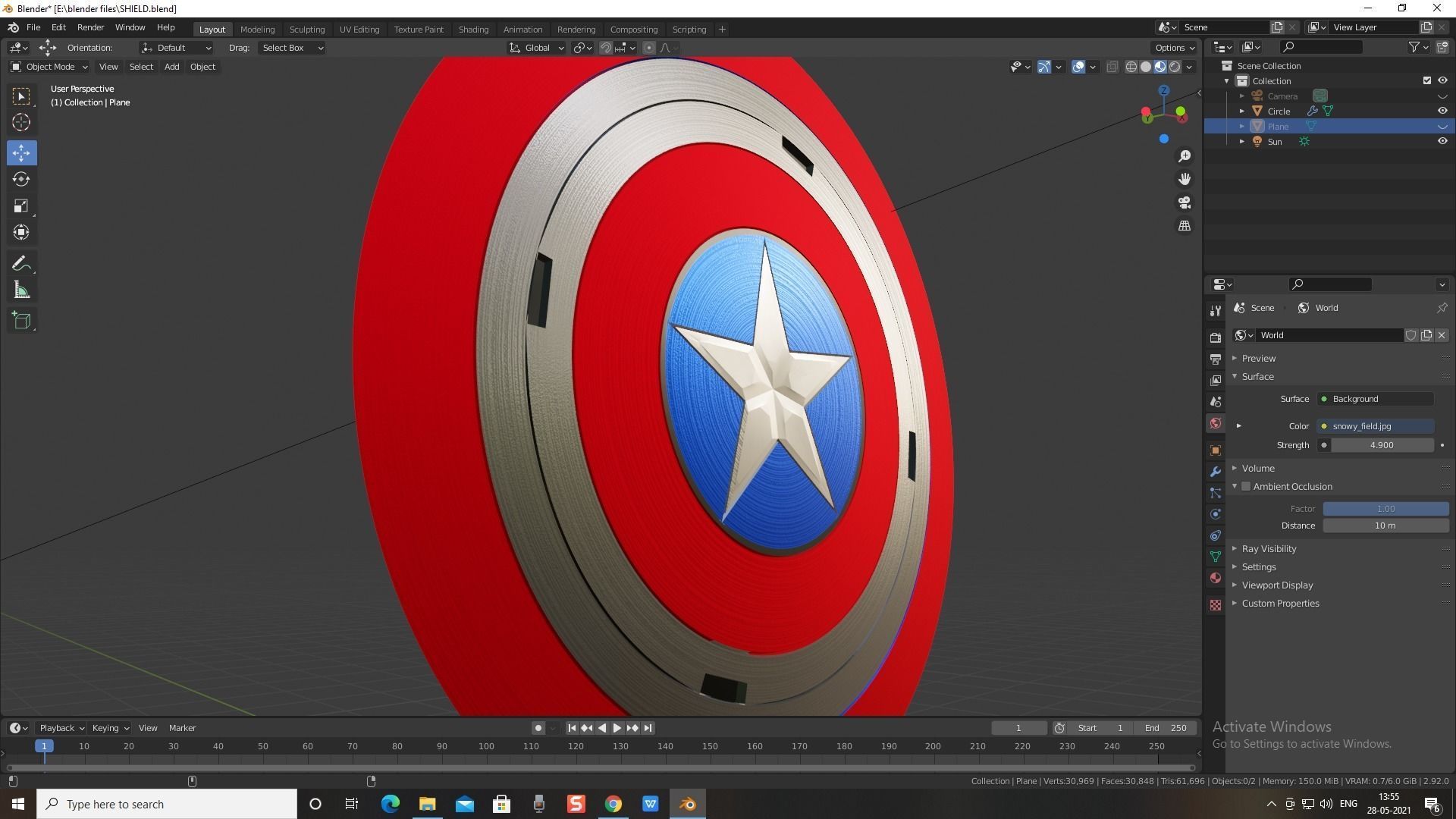 Captain America new Shield 3D model | CGTrader