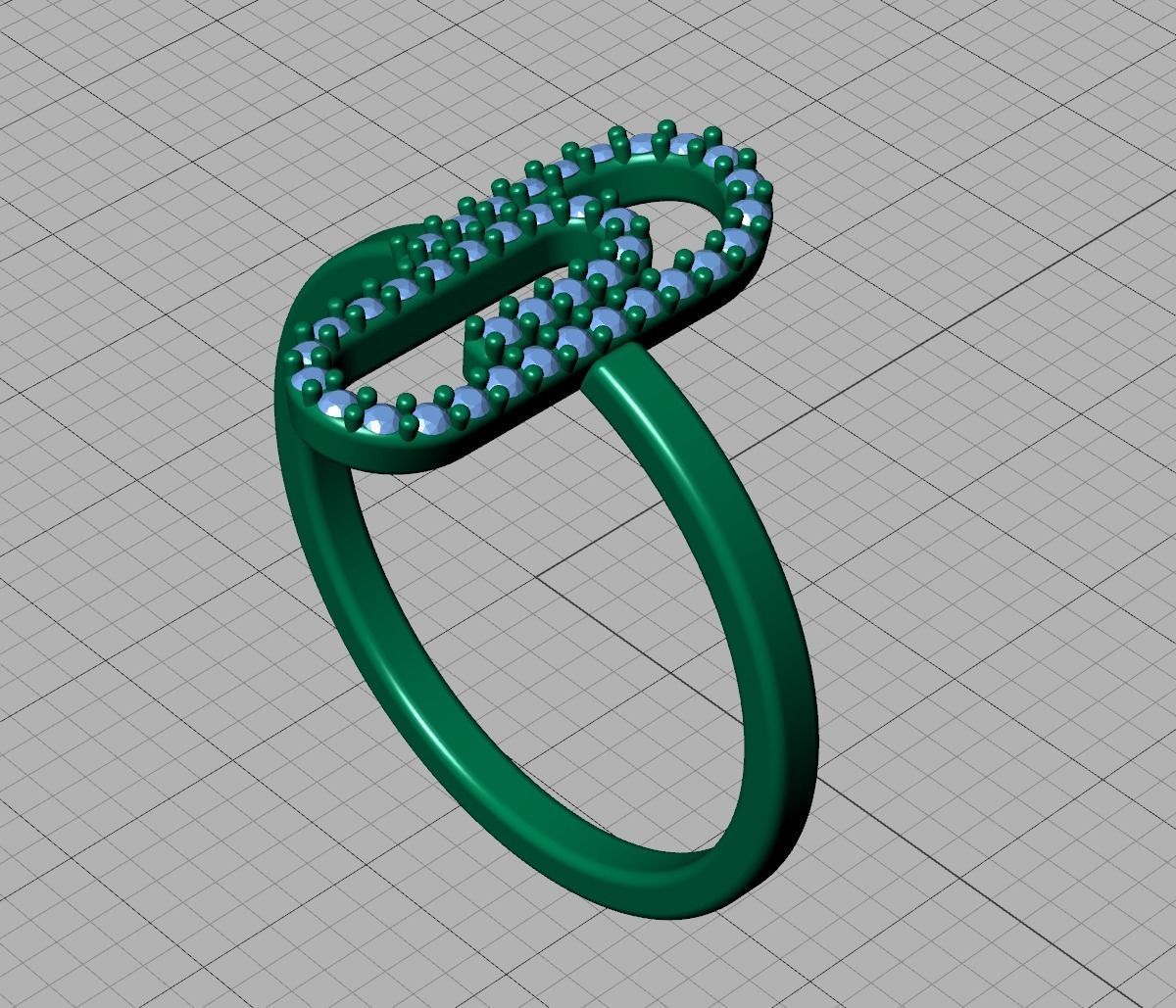 Paper Clip Diamond Ring Own design printable 3dmodel 3D model 3D ...