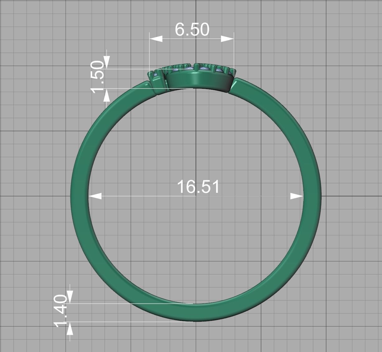 Paper Clip Diamond Ring Own design printable 3dmodel 3D model 3D ...