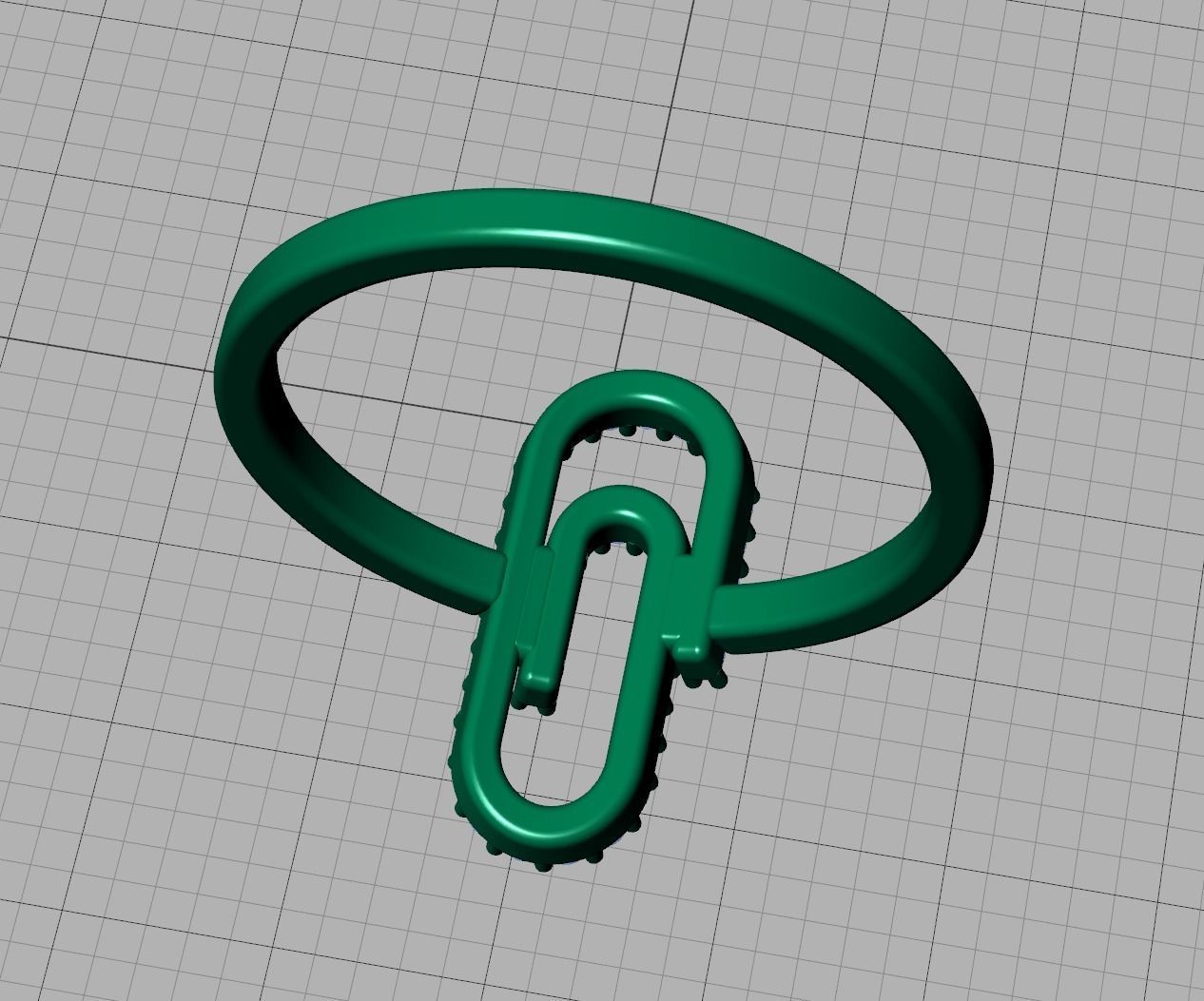 Paper Clip Diamond Ring Own design printable 3dmodel 3D model 3D ...