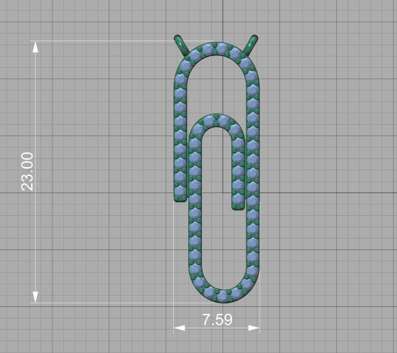 Diamond PAPER CLIP COLLECTION Ring and Necklace 3dmodels | CGTrader