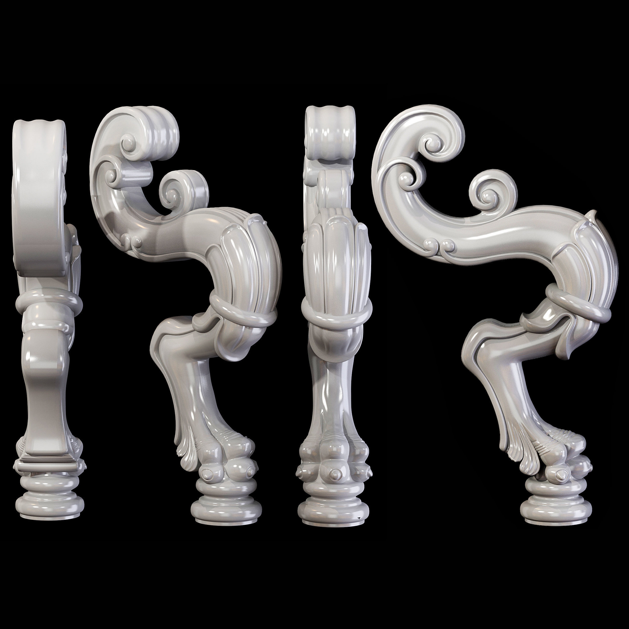 Classic leg 010 3D model | CGTrader