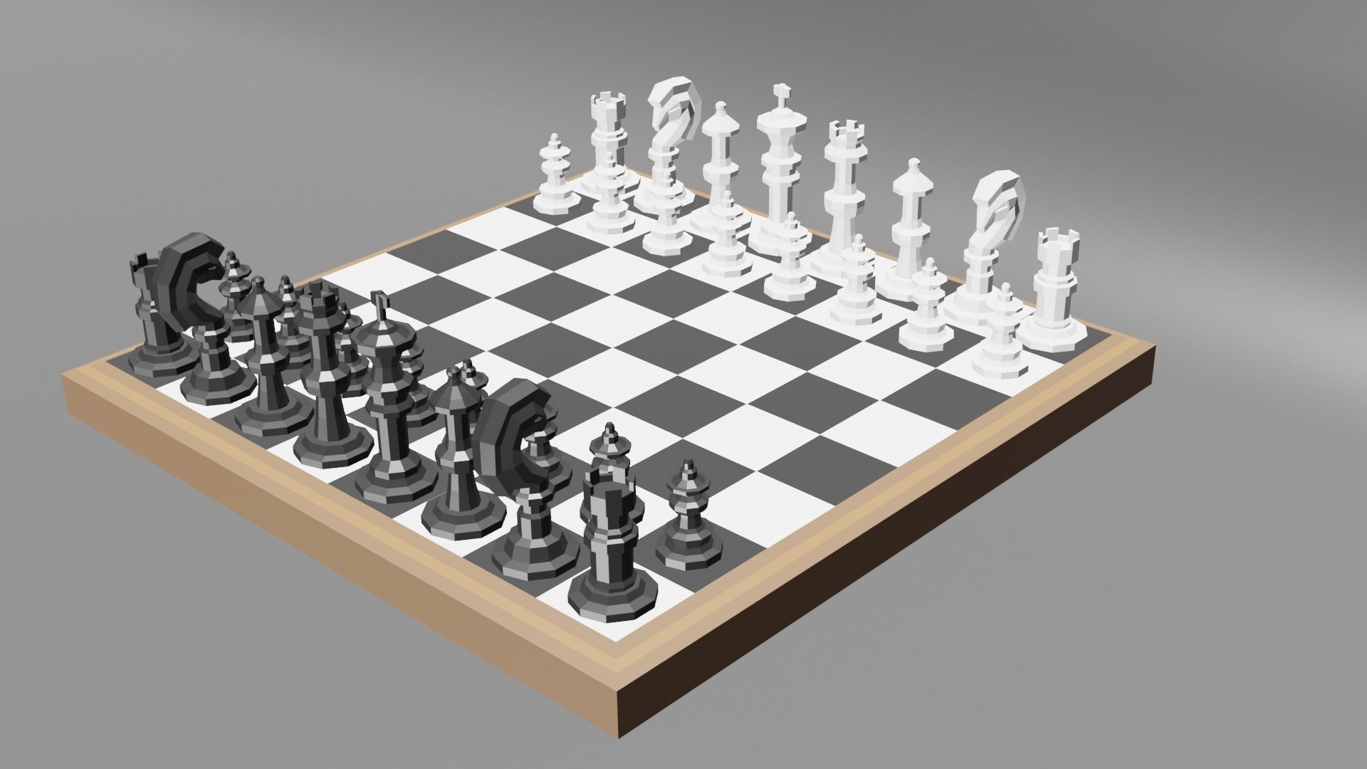 3D model Low polly chess VR / AR / low-poly | CGTrader