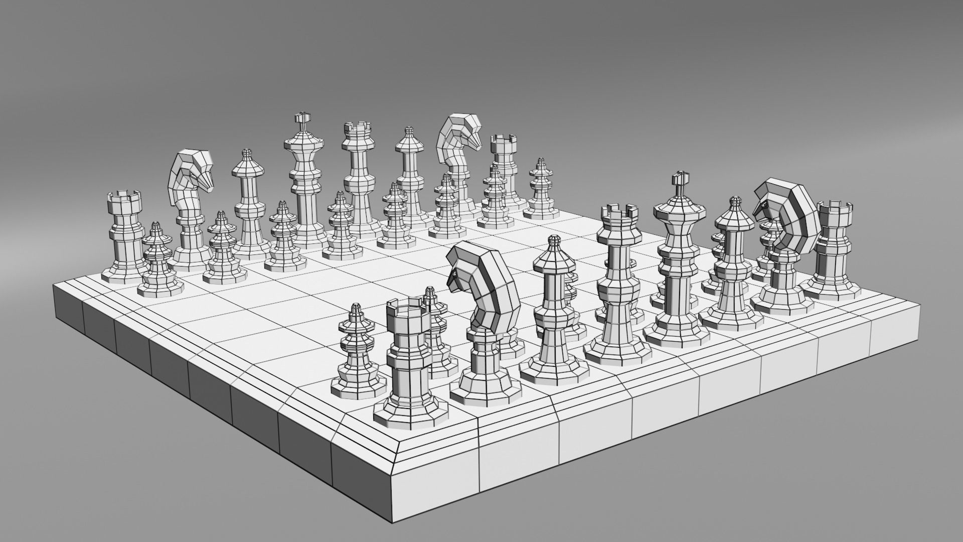 3D model Low polly chess VR / AR / low-poly | CGTrader