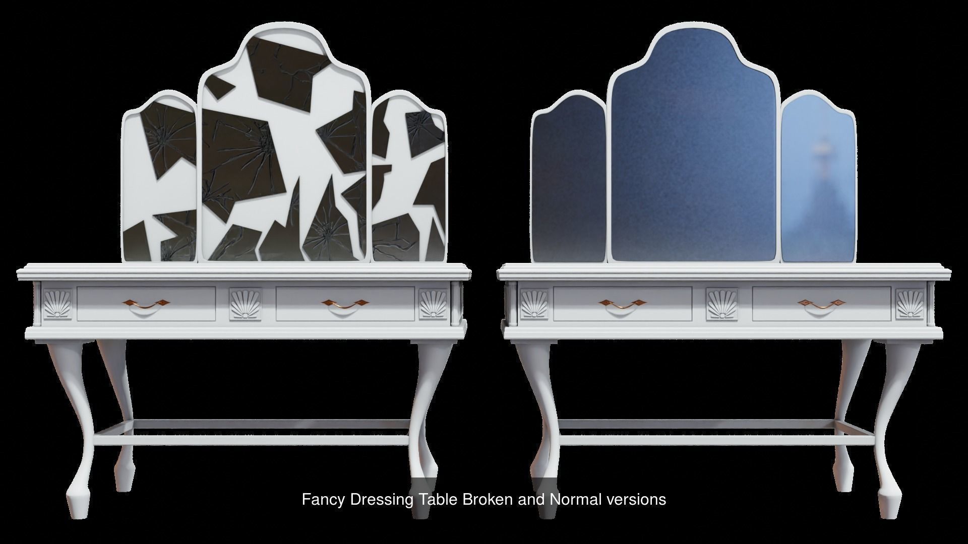 3D Model Collection Rainbow Six Siege Pink room Furniture set VR / AR ...