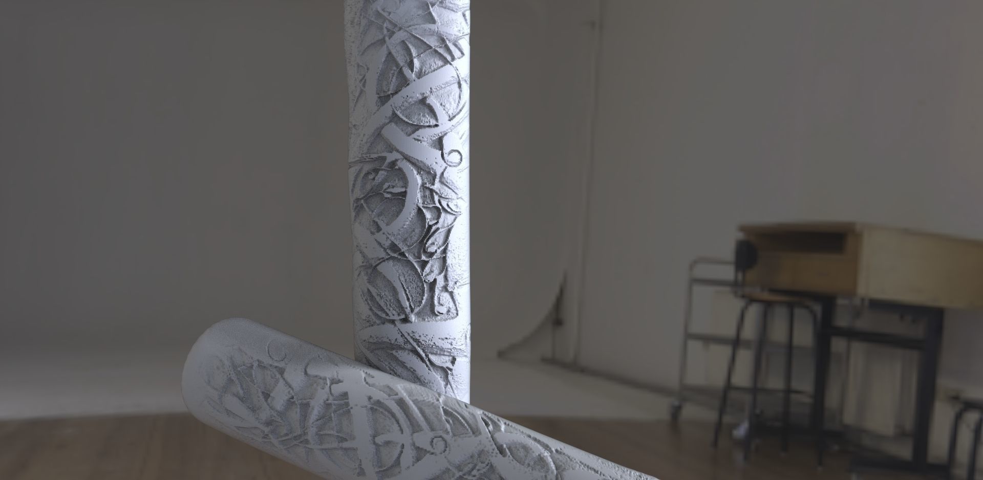 Viking stone pillars 3D model | CGTrader