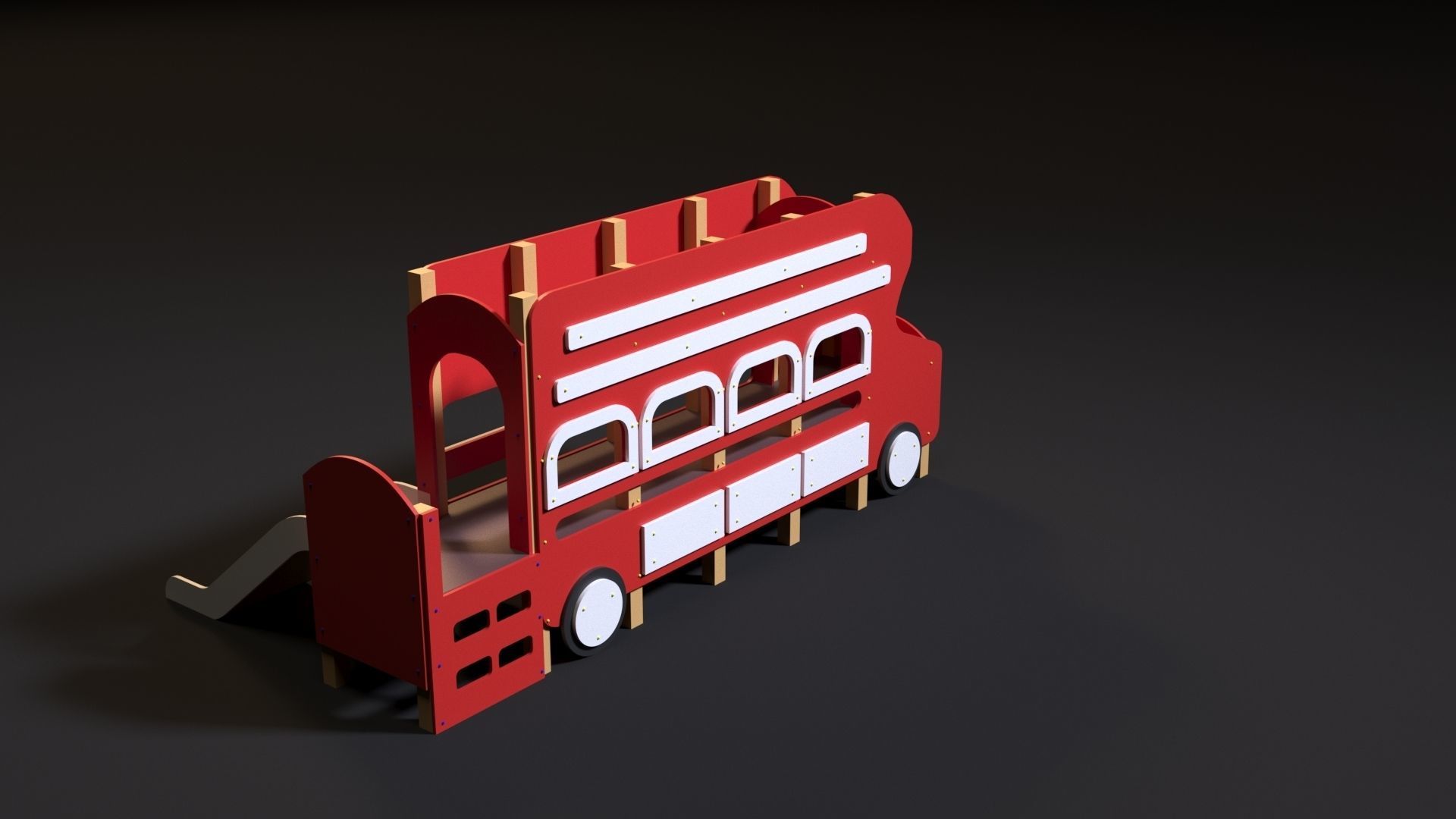Playground bus 3D model | CGTrader