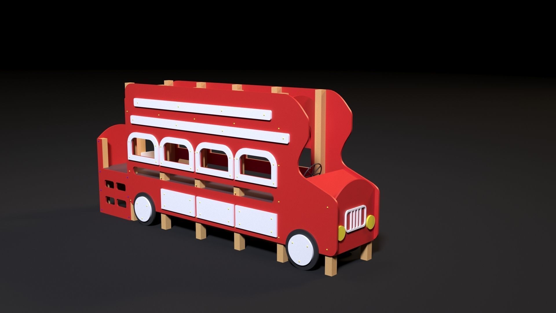 Playground bus 3D model | CGTrader