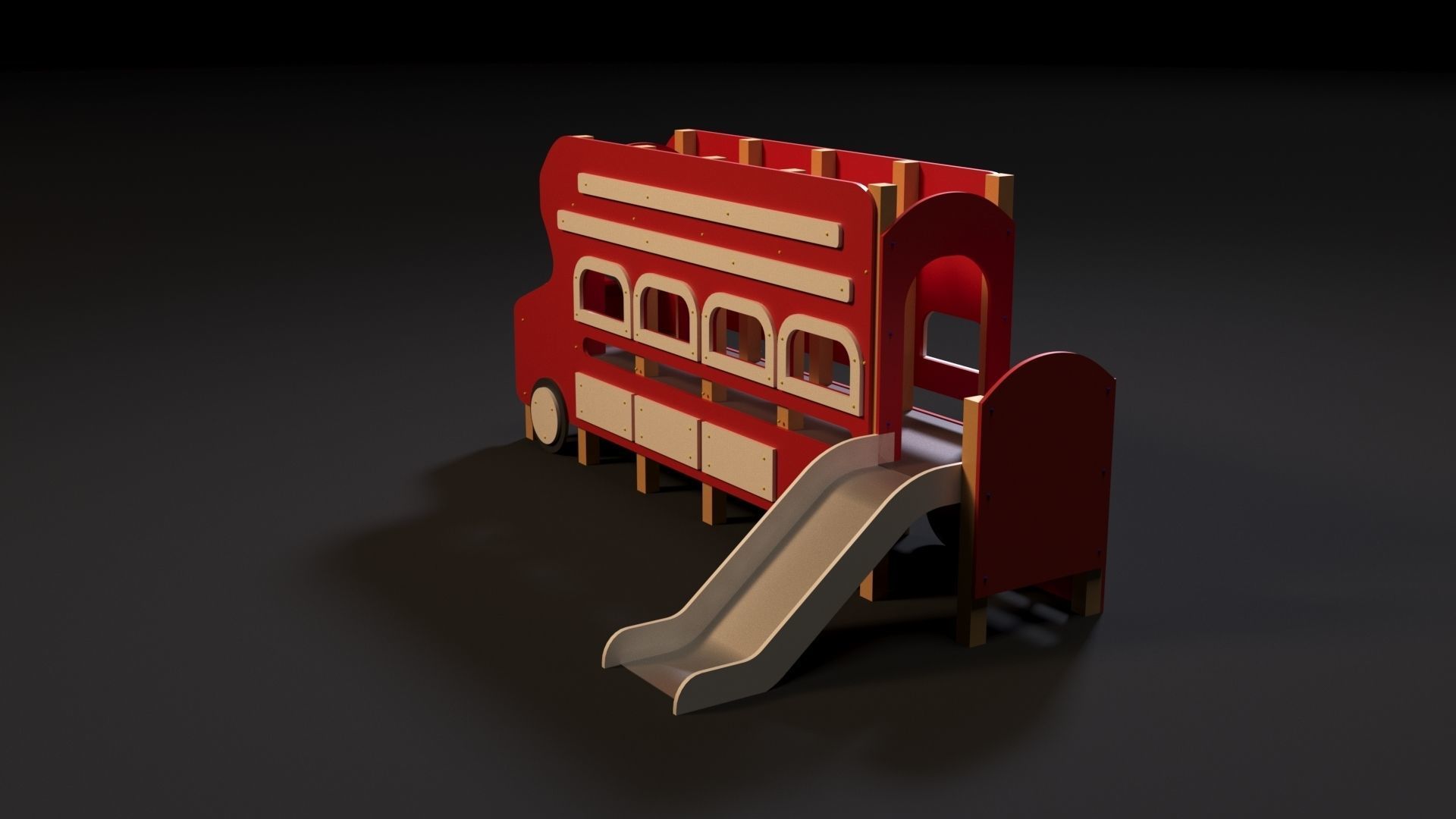 Playground bus 3D model | CGTrader