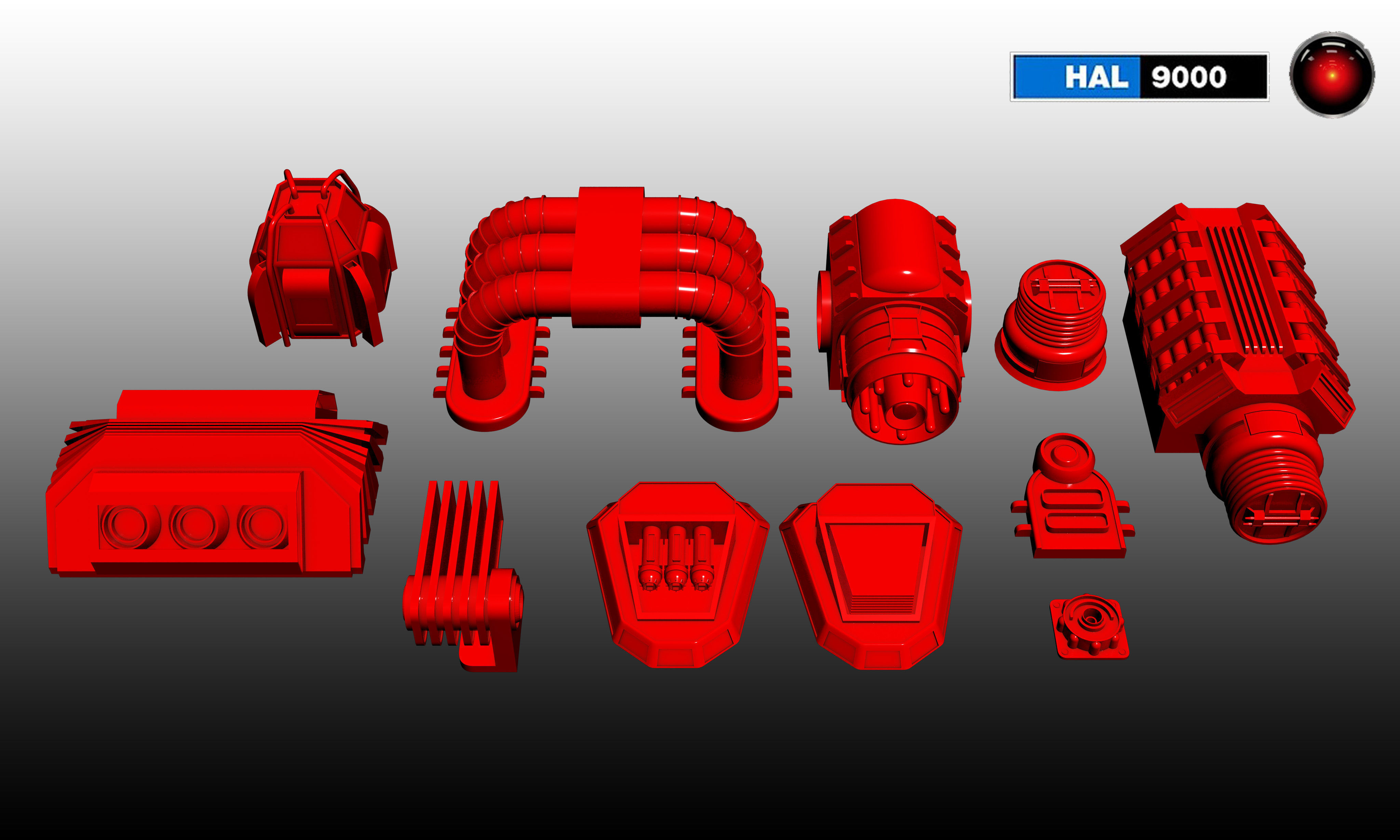 Spacecraft kitbash 3A 50 elements 3D model | CGTrader