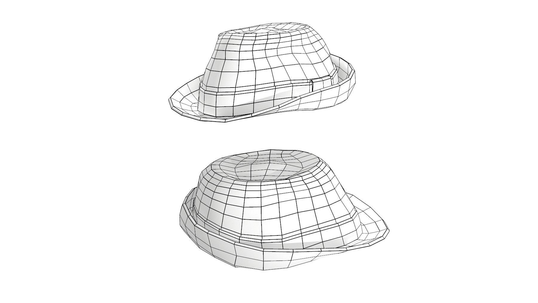 3D model Fedora Hat V2 VR / AR / low-poly | CGTrader