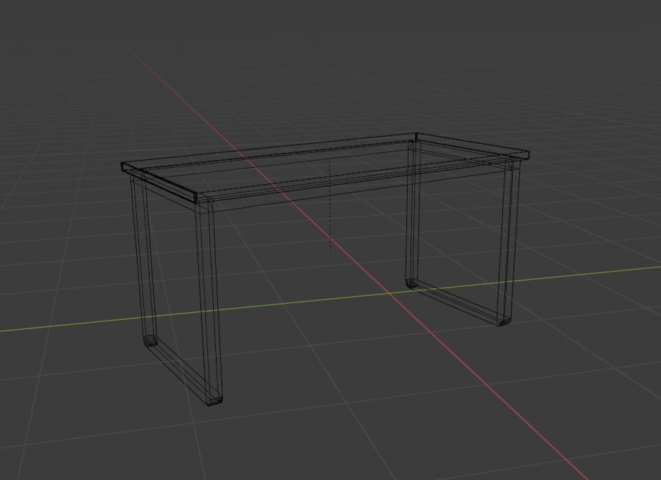 Low Poly Modern Wood Desk free VR / AR / low-poly 3D model | CGTrader