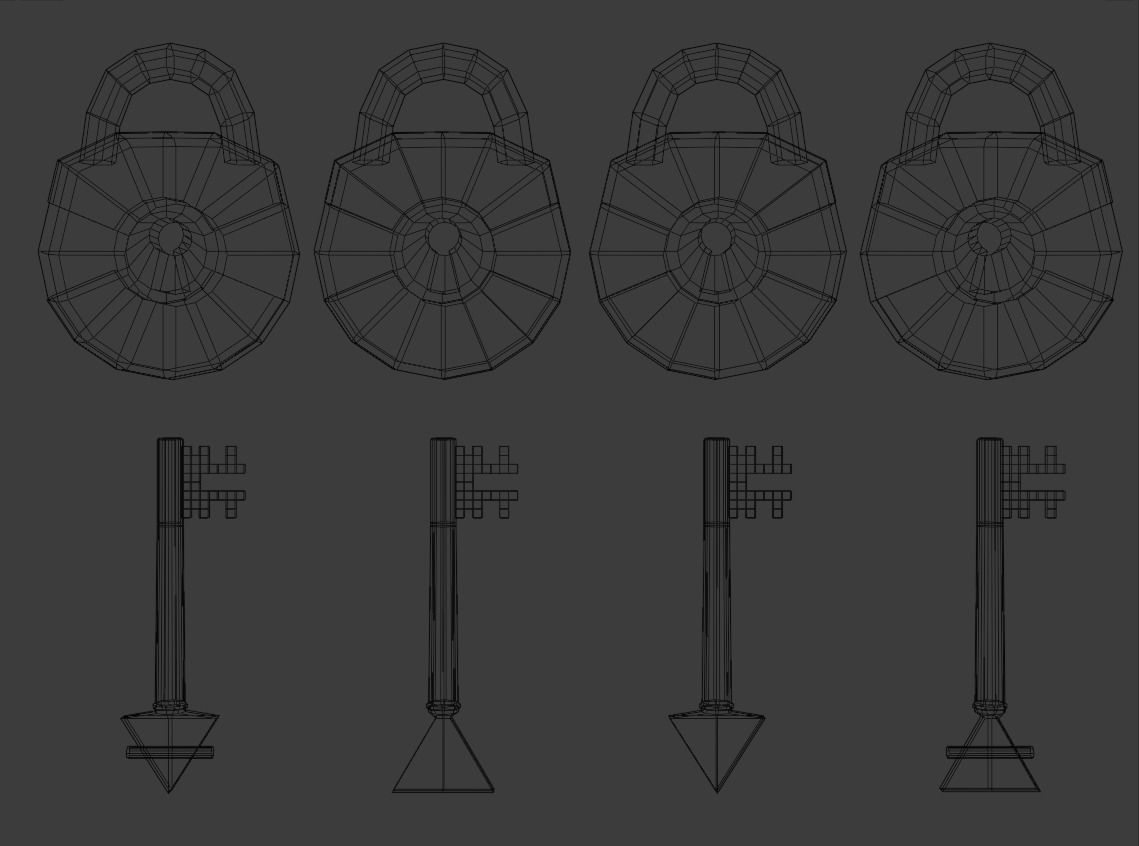 3D model Gem Keys and Locks VR / AR / low-poly | CGTrader