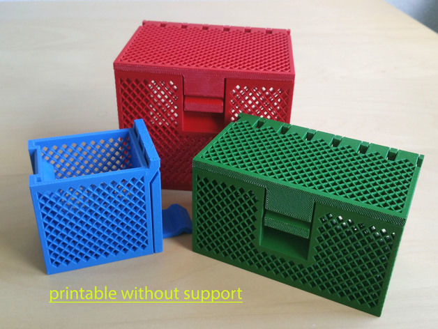 GitterBox plastic storage box 3D model | CGTrader