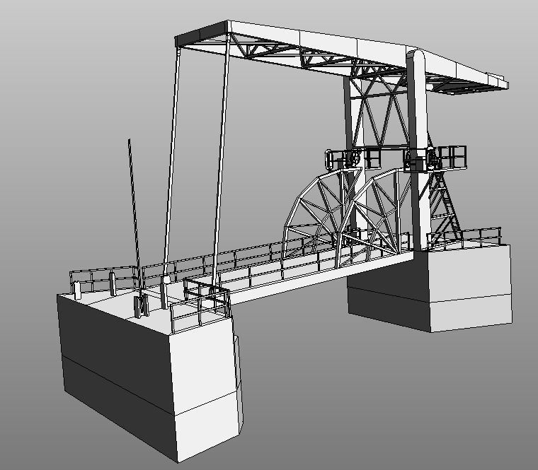 3D model Inland Moveable Small Bridge 3d model VR / AR / low-poly ...