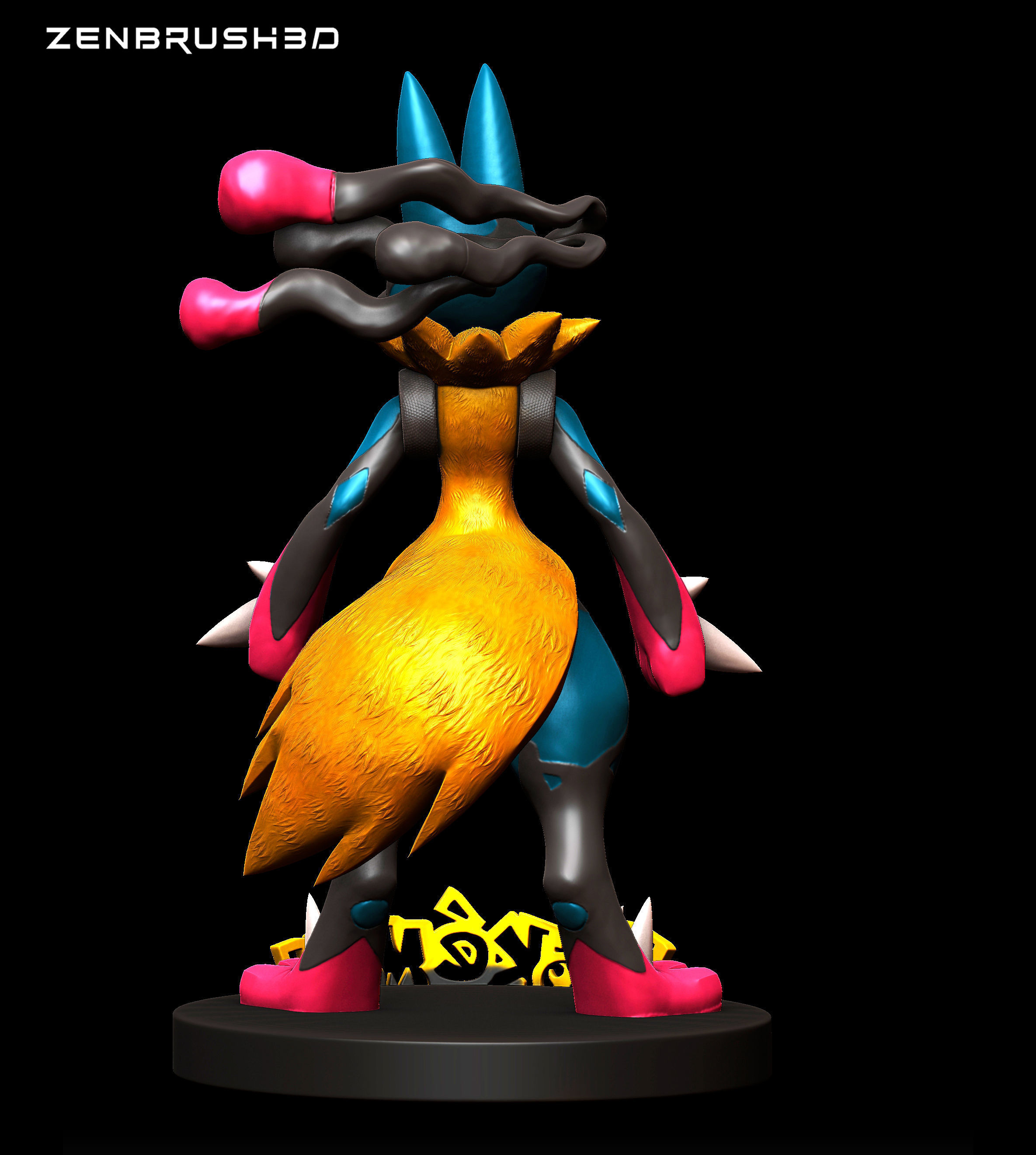 MEGA LUCARIO - POKEMON 3D model 3D printable | CGTrader