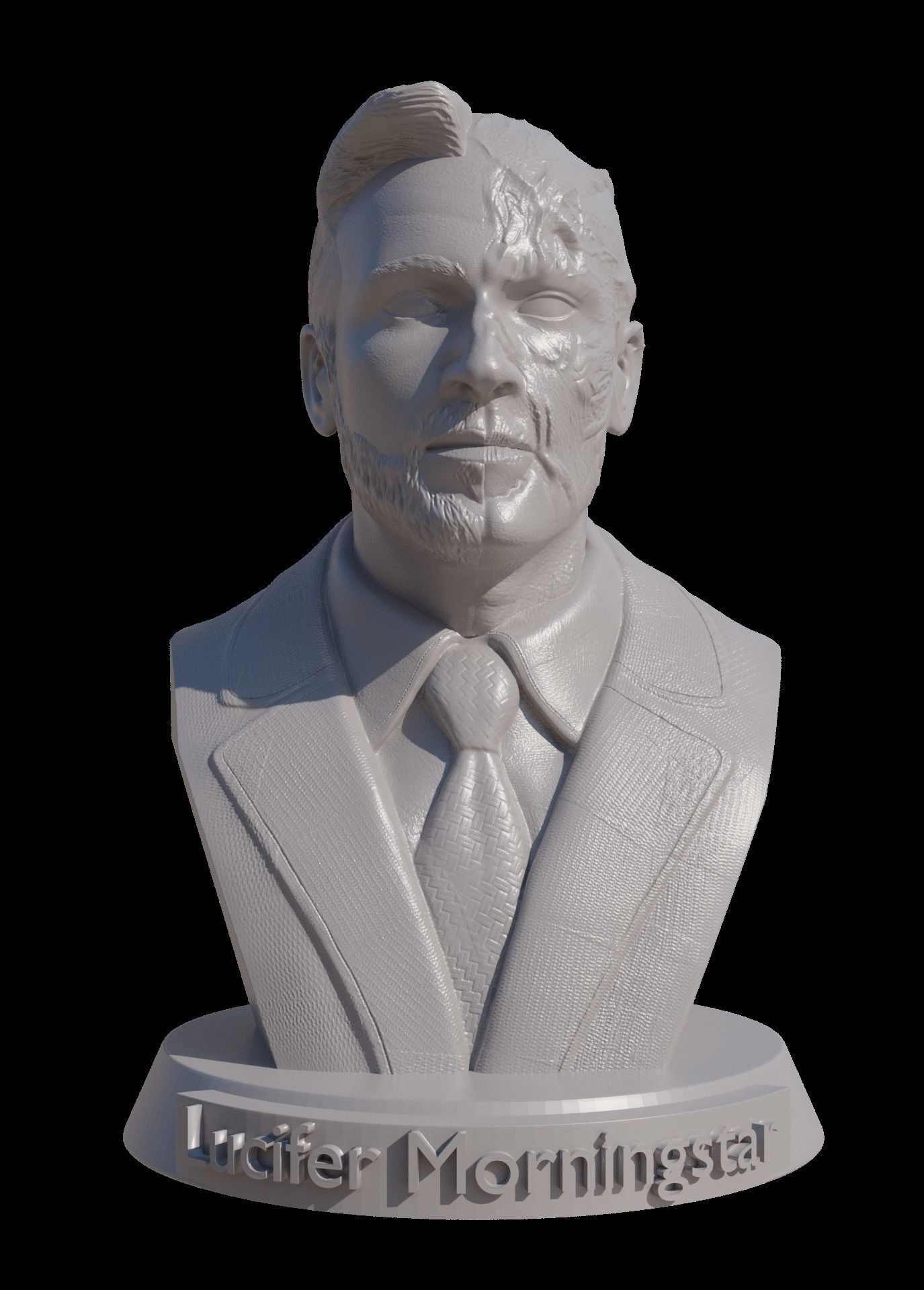 Lucifer Morningstar Bust 3D model 3D printable | CGTrader