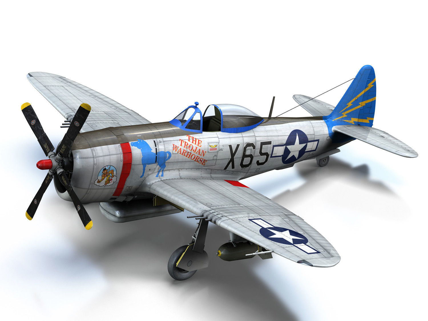 Republic P-47M Thunderbolt - The Trojan Warhorse 3D model | CGTrader
