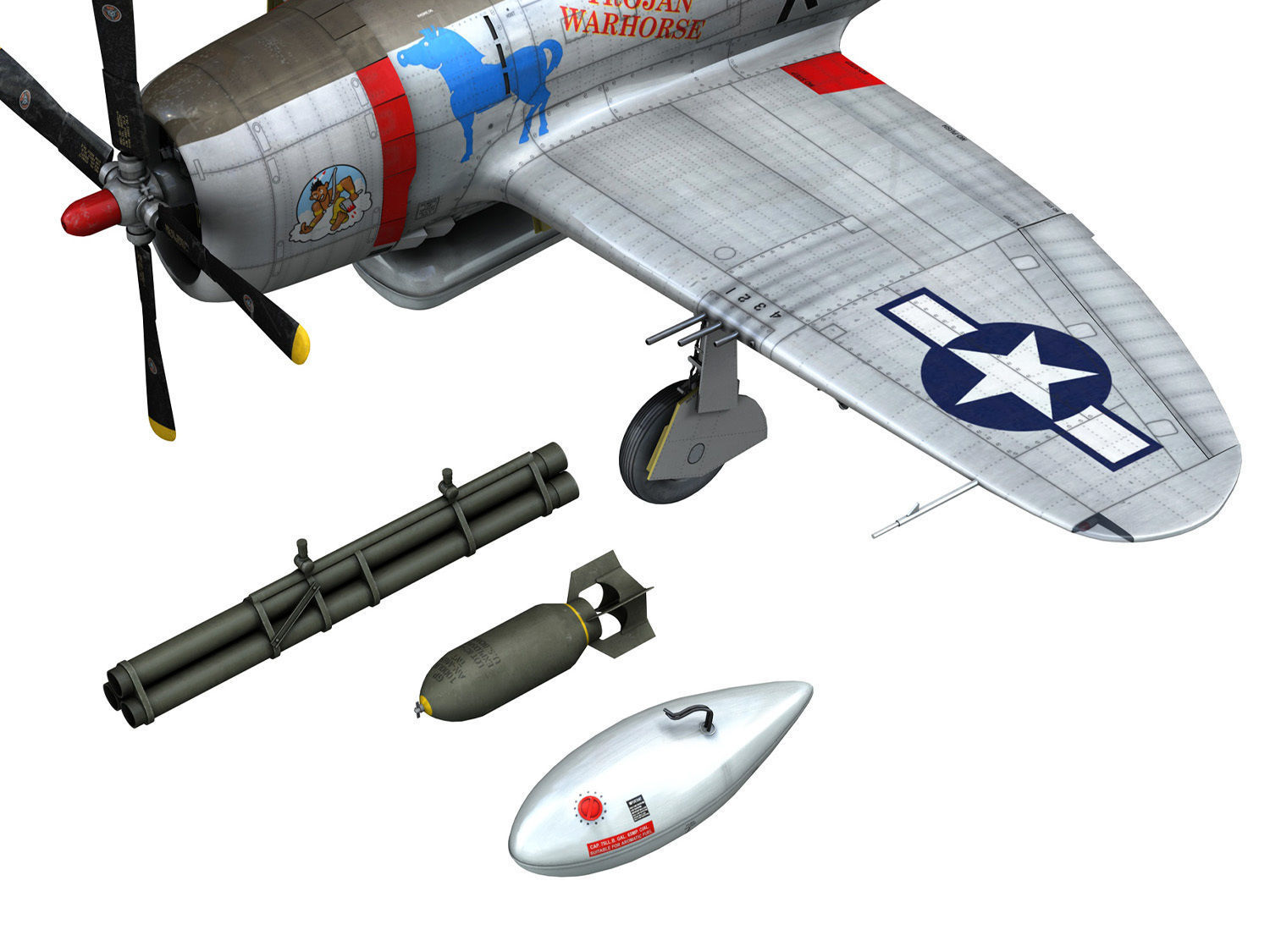 Republic P-47M Thunderbolt - The Trojan Warhorse 3D model | CGTrader